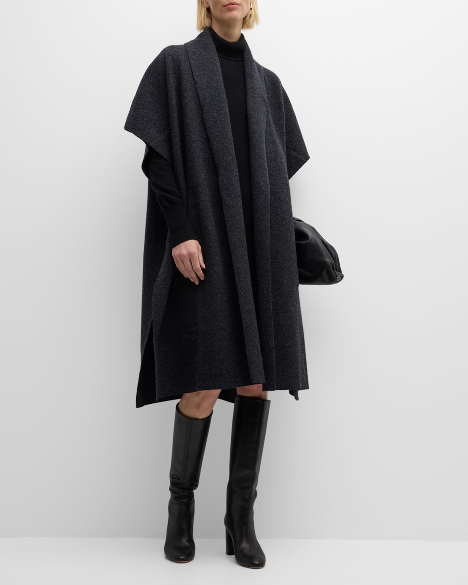 Eileen Fisher Missy Boiled Wool Oversized Poncho | Neiman Marcus