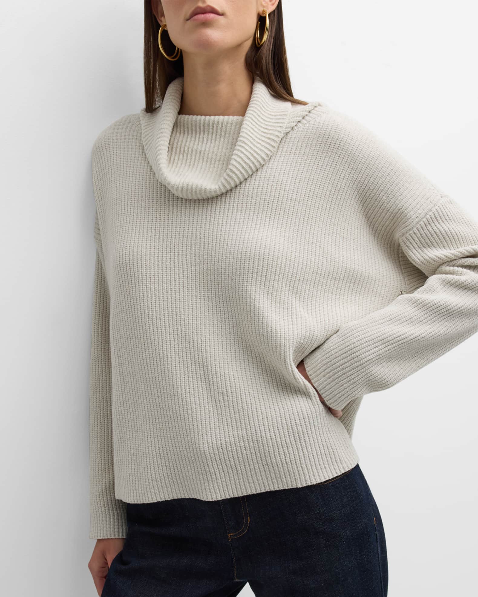 Eileen Fisher Missy Organic Cotton Chenille Turtleneck Sweater | Neiman ...