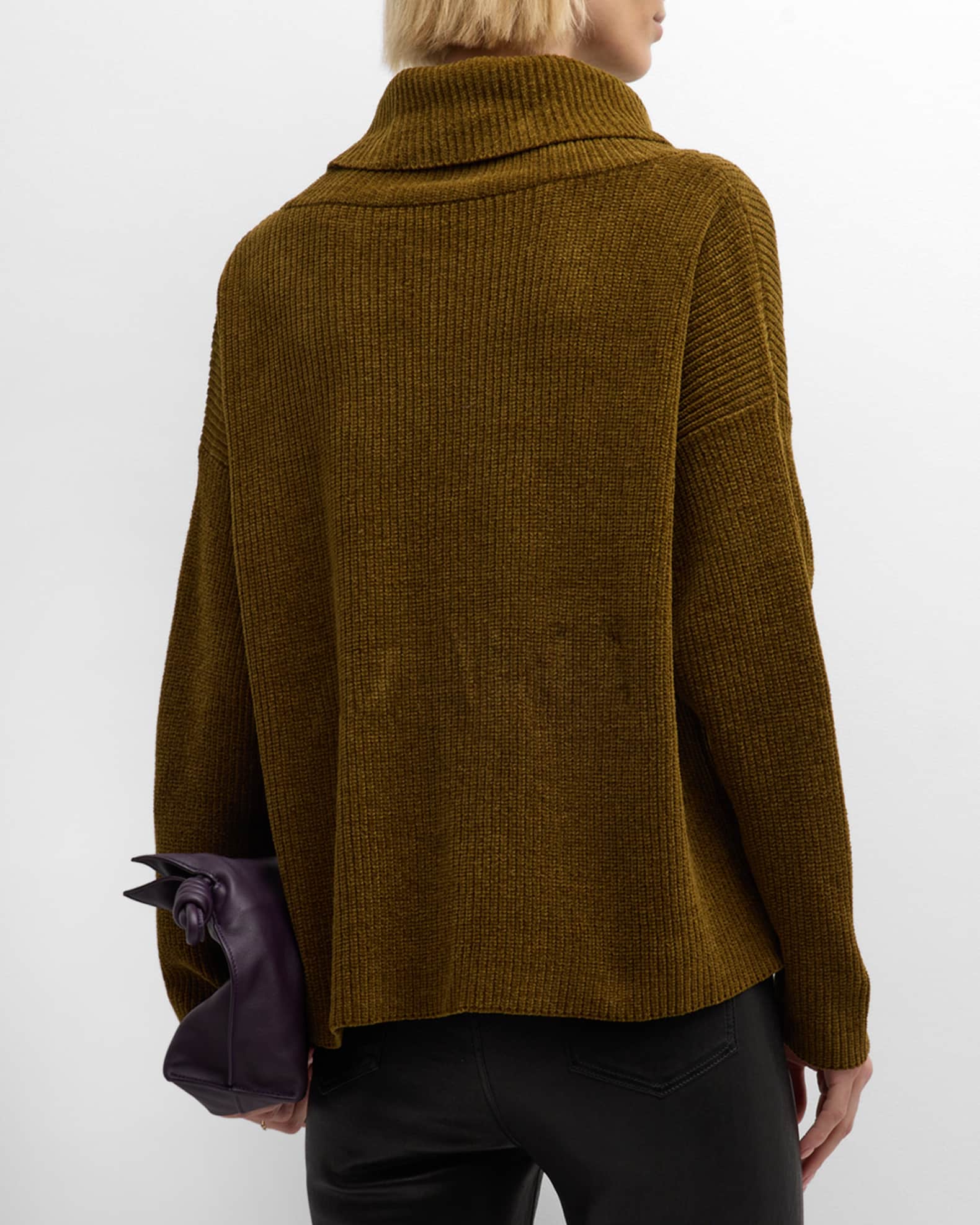 Eileen Fisher Missy Organic Cotton Chenille Turtleneck Sweater | Neiman ...