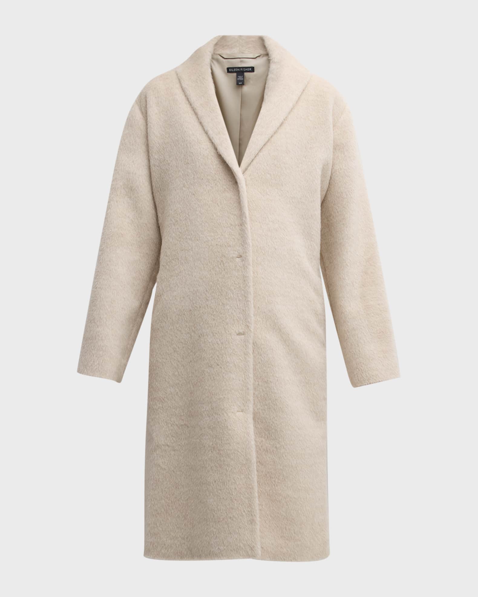 Eileen Fisher Missy Alpaca Luxe Shawl-Collar Coat | Neiman Marcus