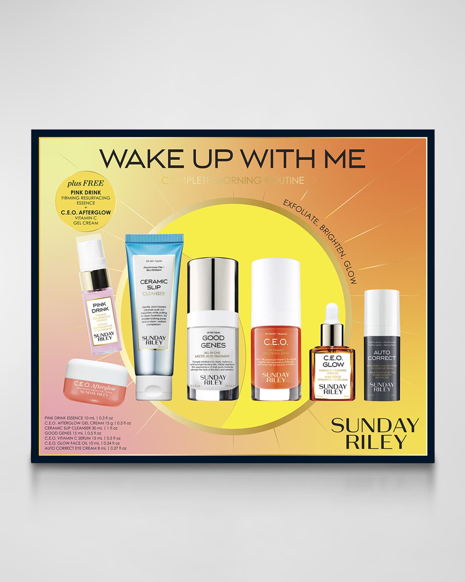 Sunday Riley Modern Skincare Wake Up With Me Complete Morning Routine Kit | Neiman Marcus
