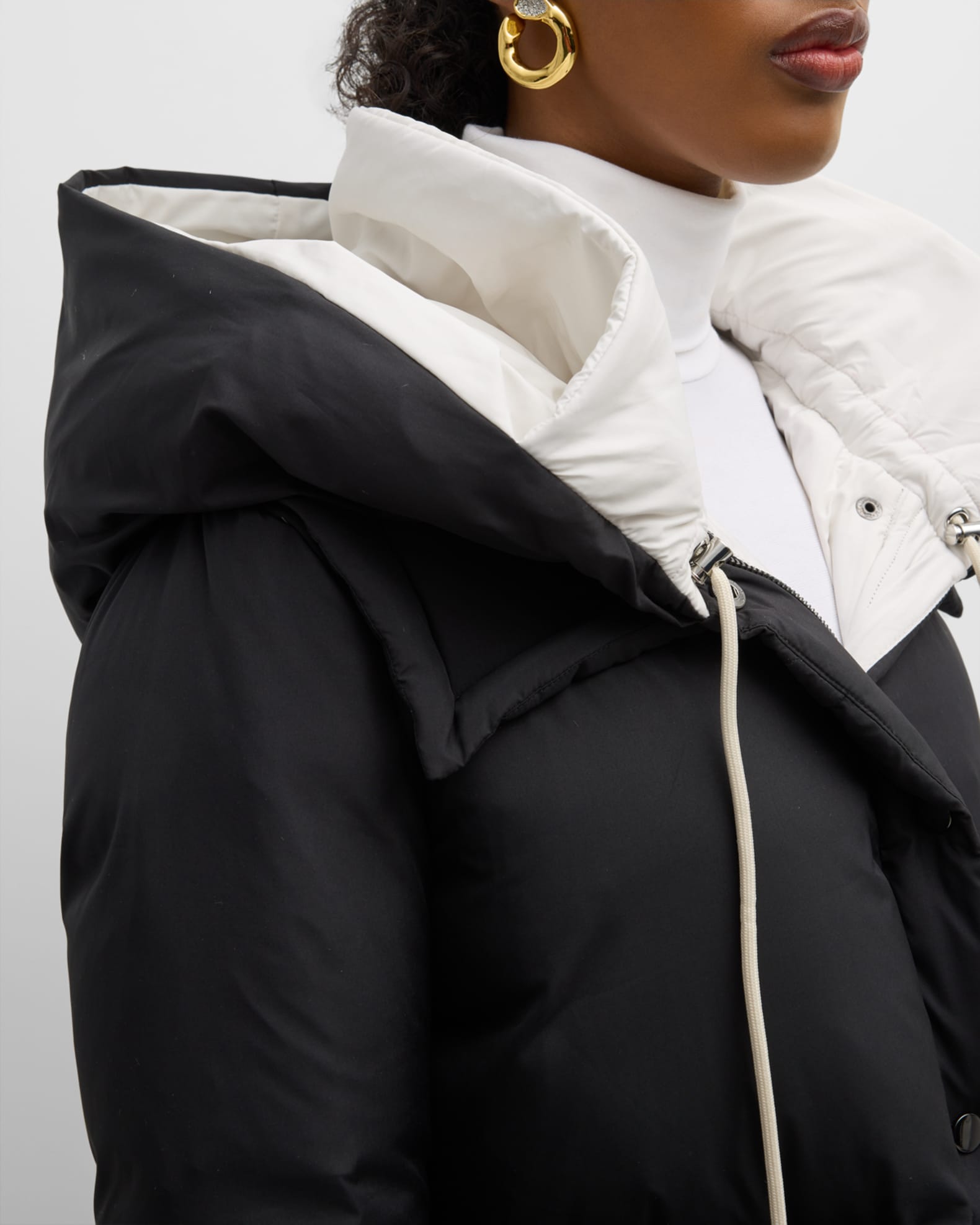 Kobi Halperin Hayden Hooded Feather-Trim Puffer Coat | Neiman Marcus