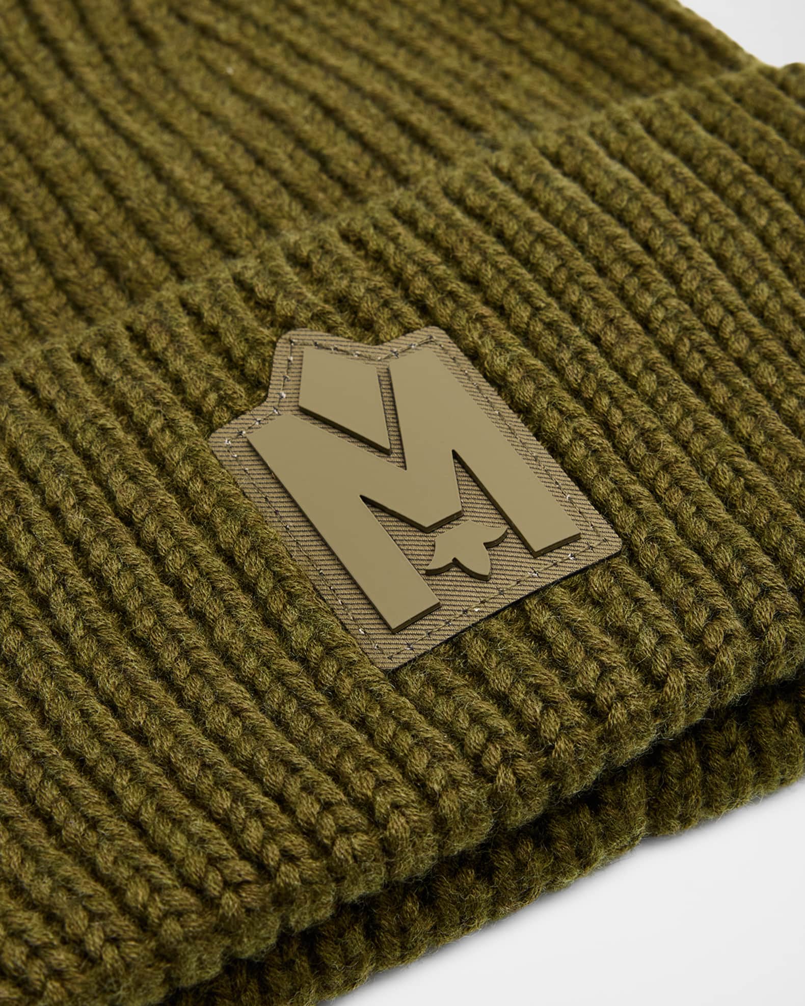 Men's M-Logo Patch Beanie Hat | Neiman Marcus