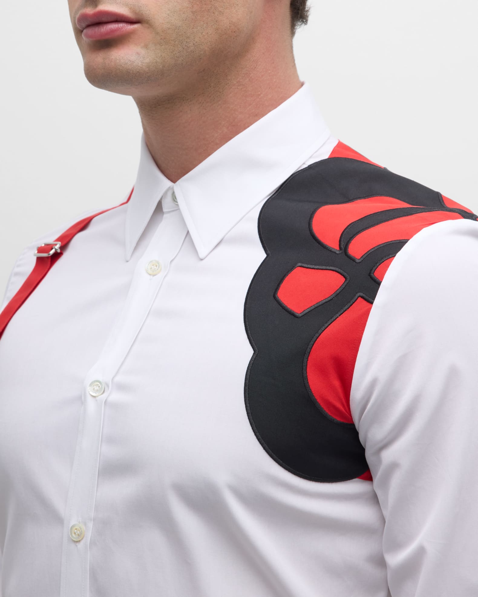Alexander McQueen Men's Charm Harness Dress Shirt | Neiman Marcus