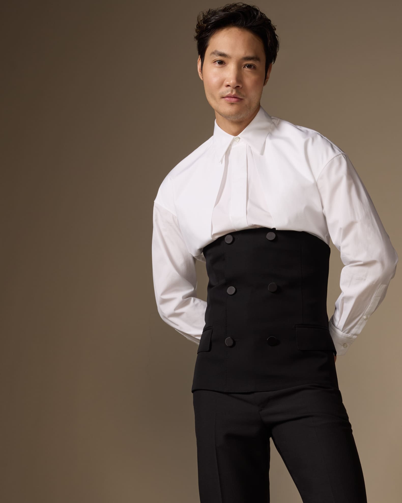 Alexander McQueen Men's Tailored Bustier Jacket | Neiman Marcus