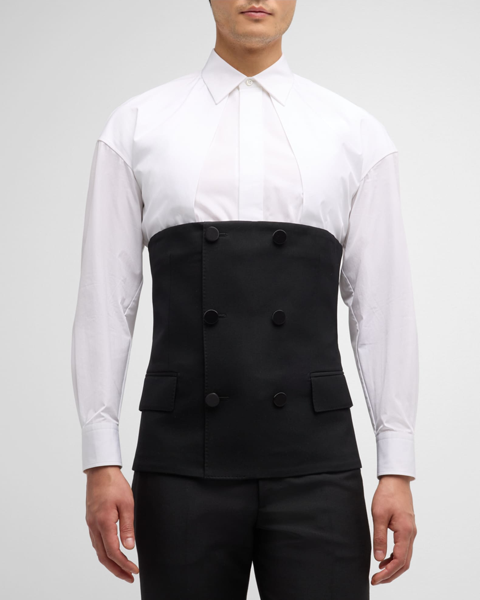 Alexander McQueen Men's Tailored Bustier Jacket | Neiman Marcus