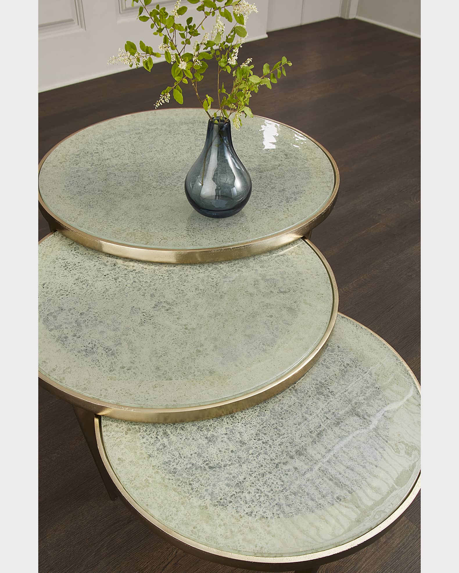 Interlude Home Jan Nesting Cocktail Tables, Champagne | Neiman Marcus