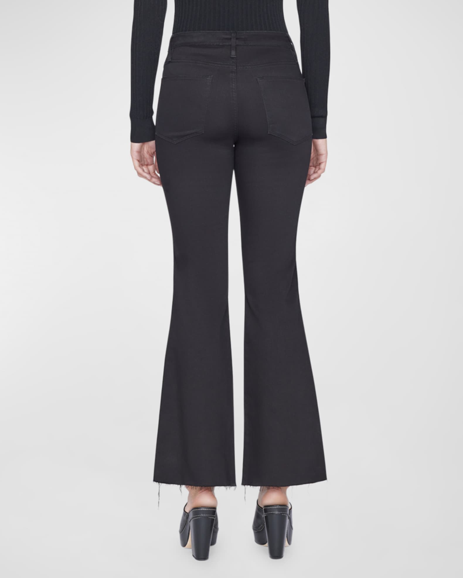 FRAME Easy Flare Raw Hem Jeans | Neiman Marcus