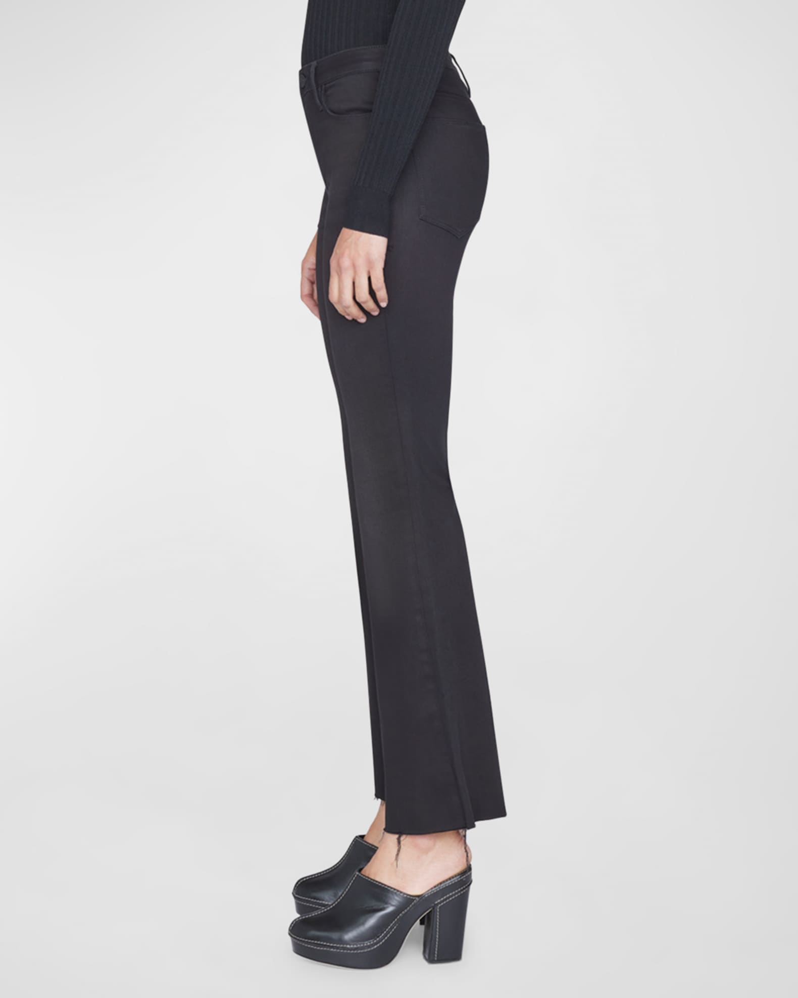 FRAME Easy Flare Raw Hem Jeans | Neiman Marcus