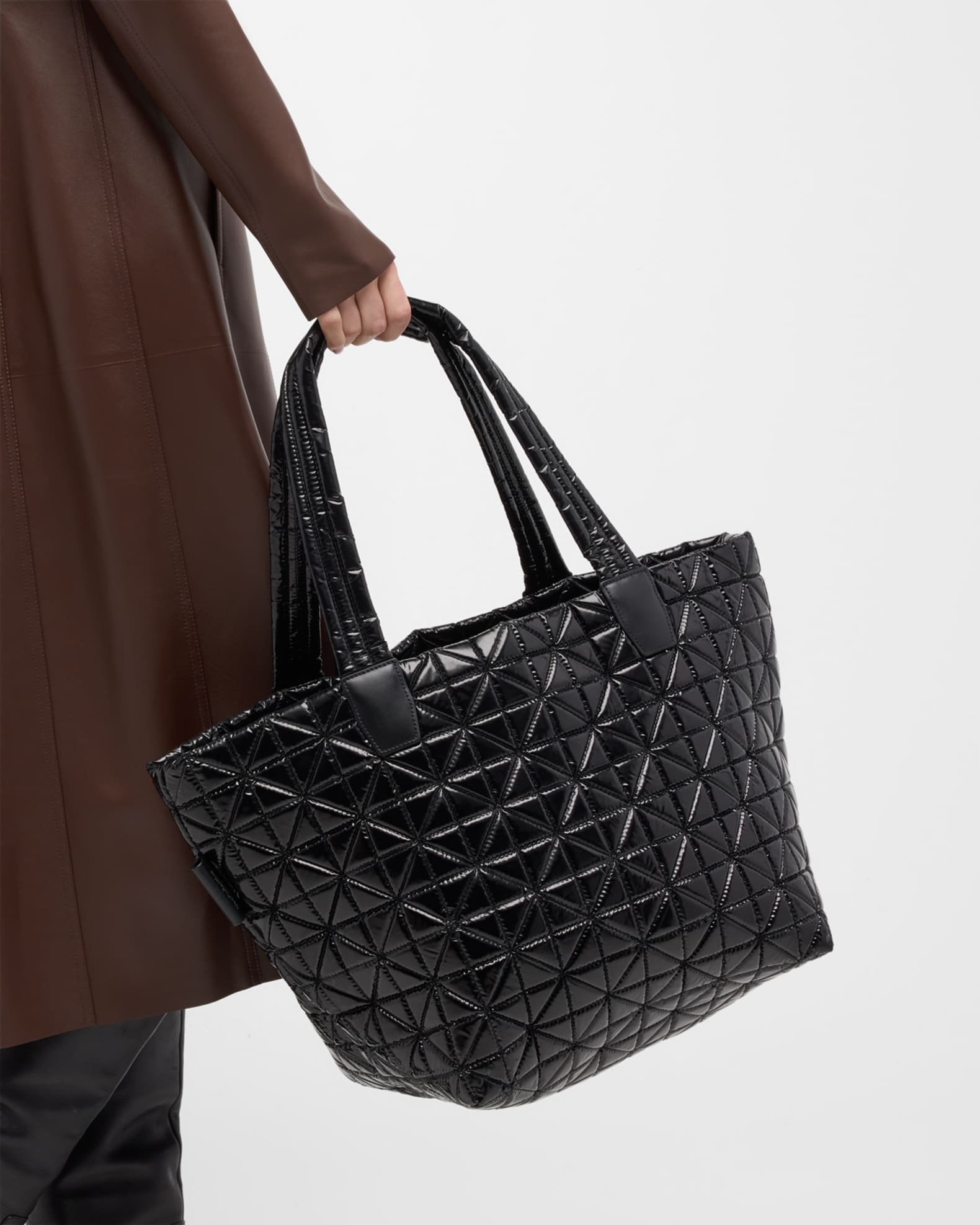 Medium Quilted Nylon Tote Bag | Neiman Marcus