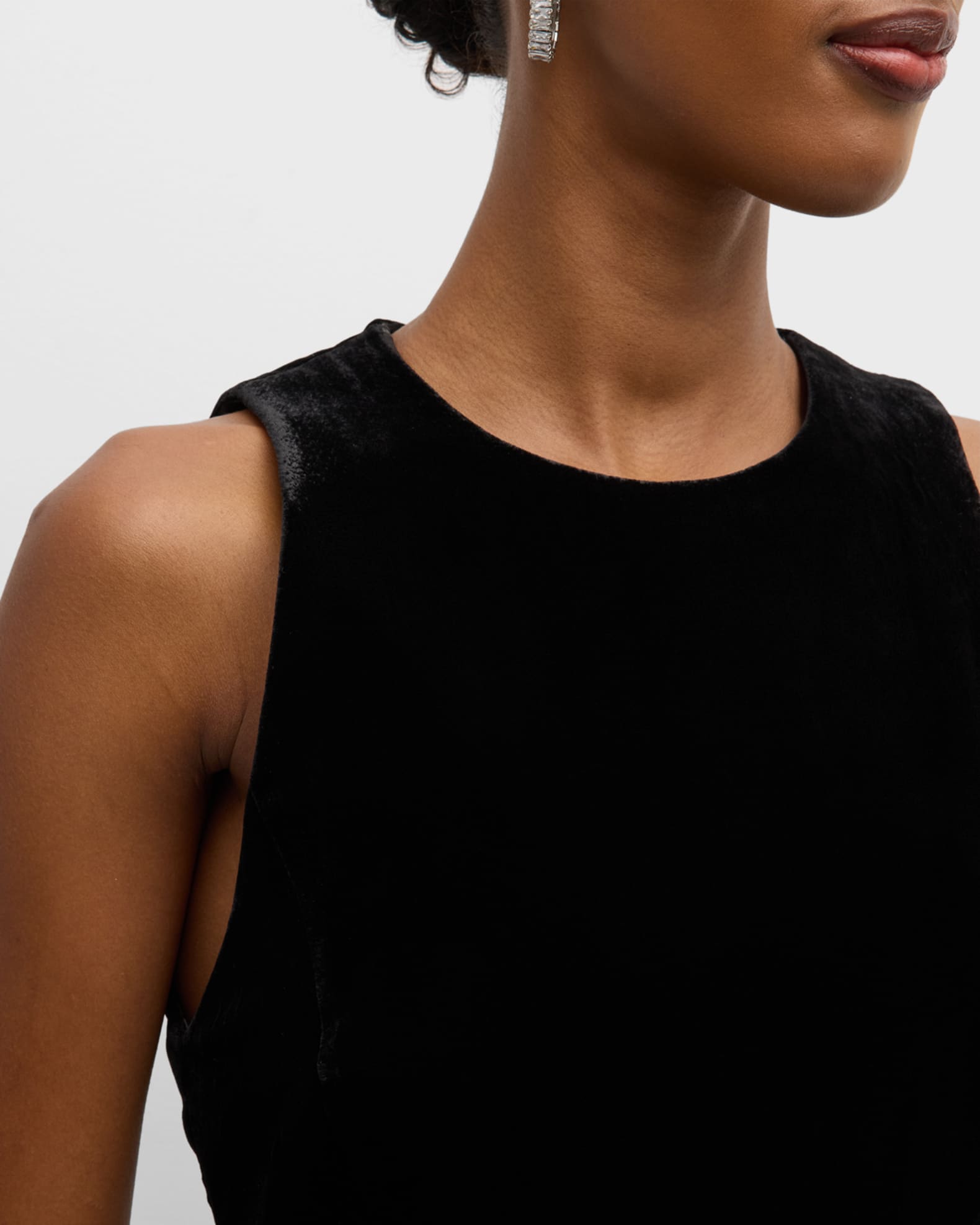 Rasario High-Low Ruffle-Hem Velvet Mermaid Gown | Neiman Marcus