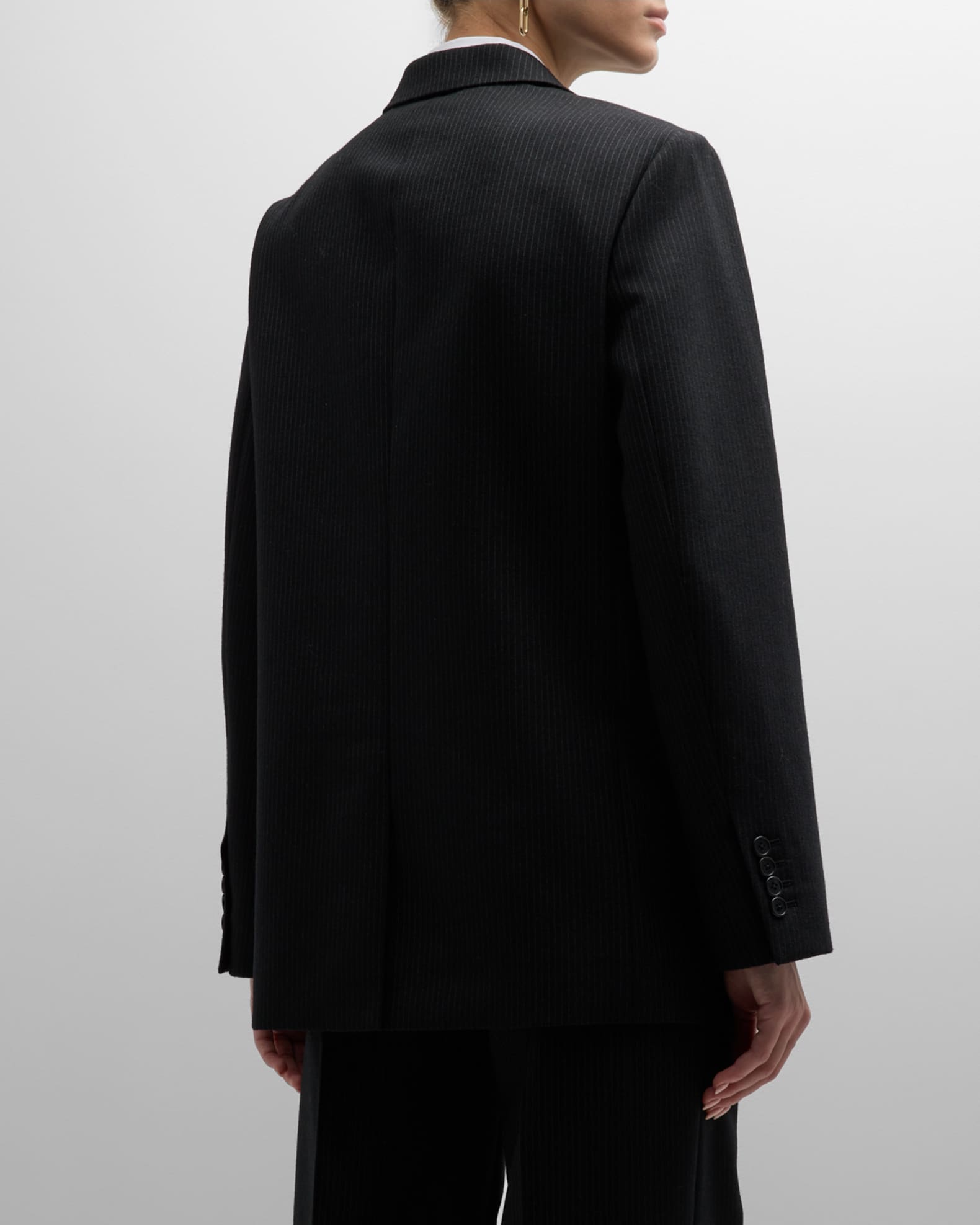 THE ROW Wilsonia Pinstripe Wool Blazer Jacket | Neiman Marcus