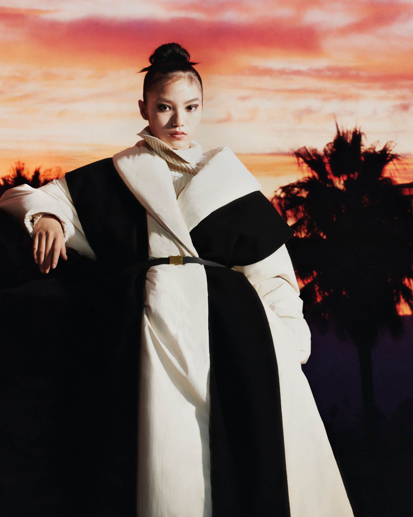 THE ROW Dua Colorblock Cashmere Sweater | Neiman Marcus