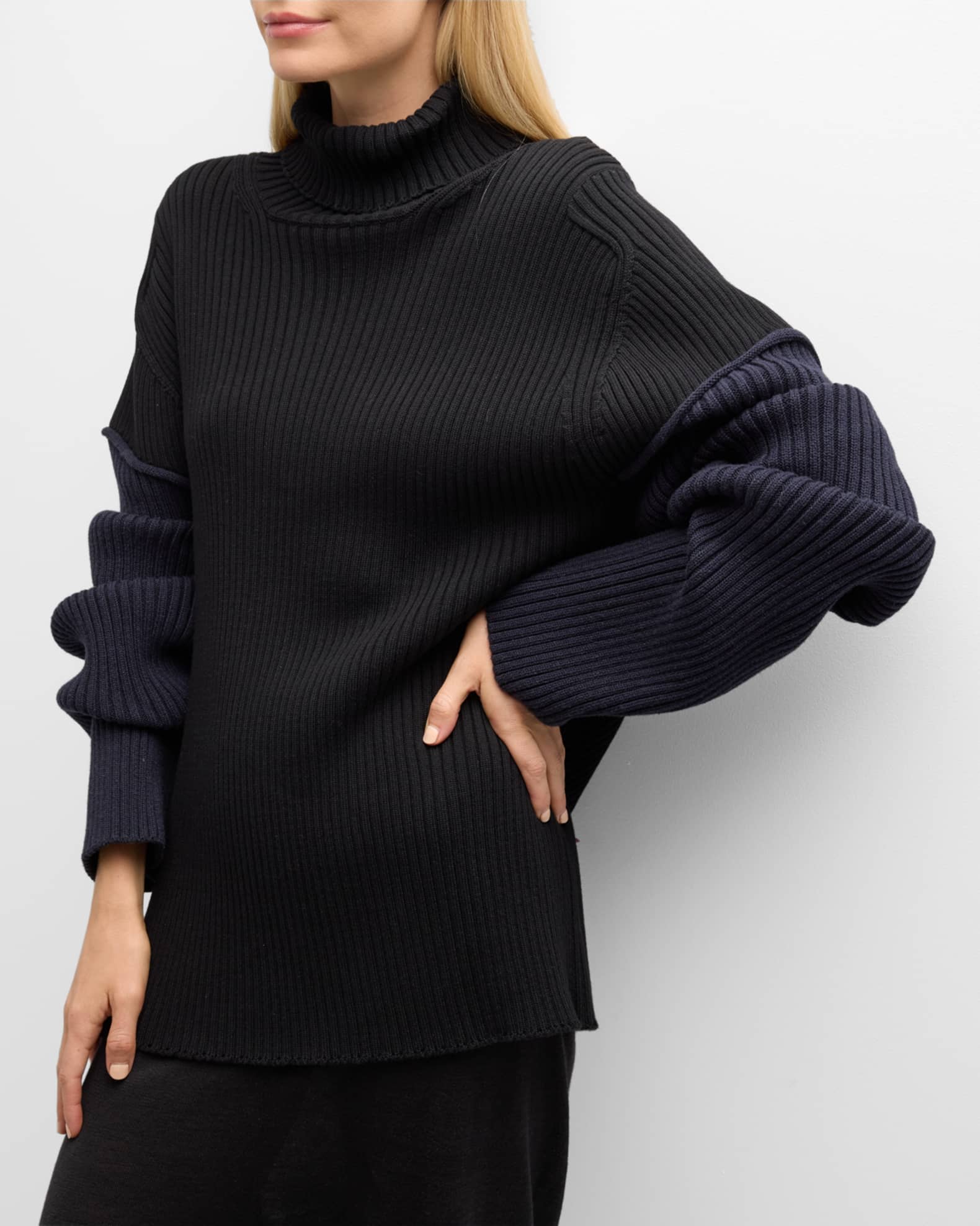 THE ROW Dua Colorblock Cashmere Sweater | Neiman Marcus