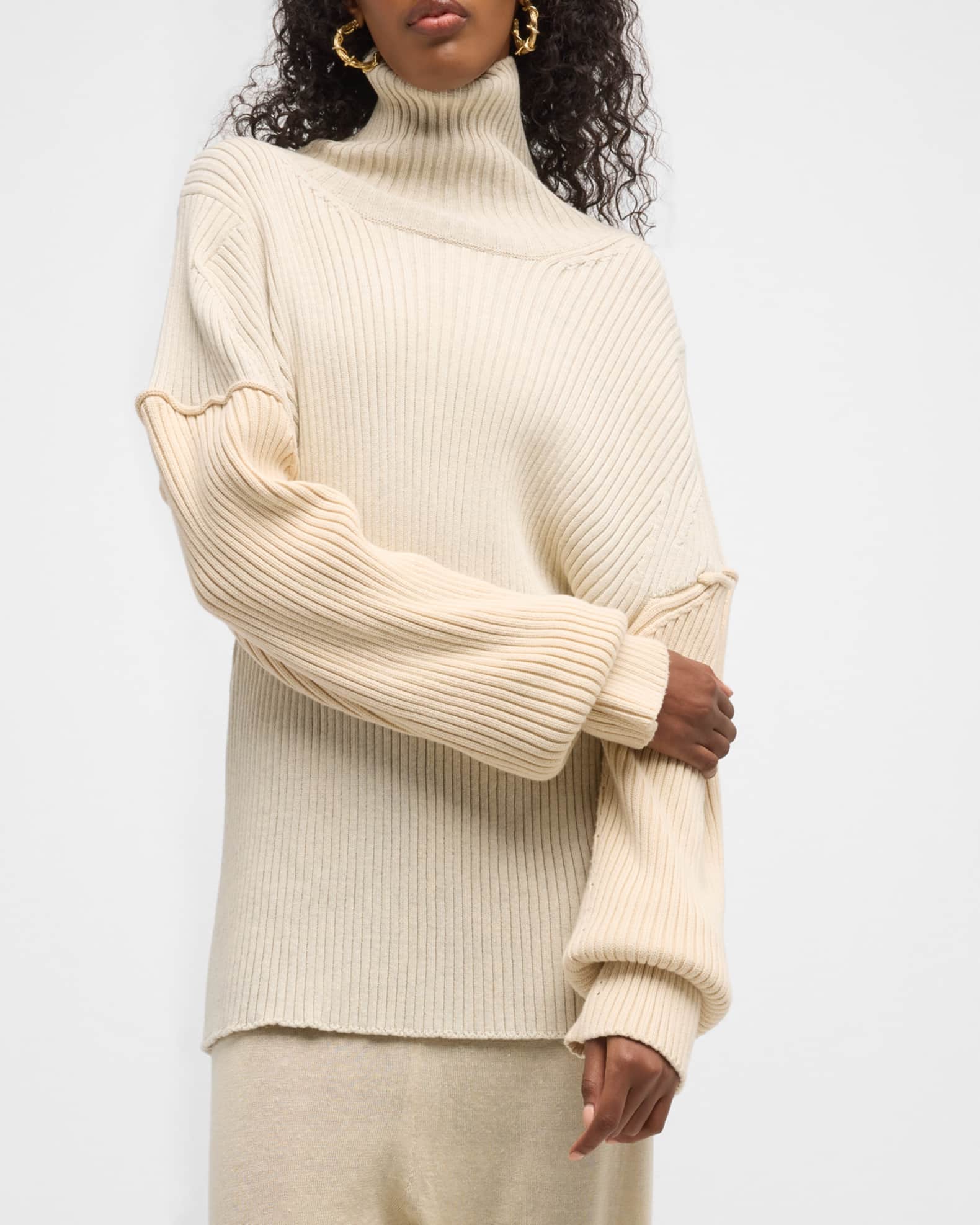 THE ROW Dua Colorblock Cashmere Sweater | Neiman Marcus