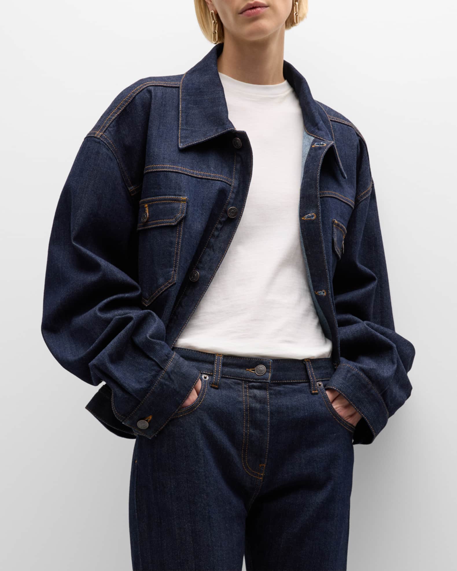 THE ROW Ness Denim Jacket | Neiman Marcus