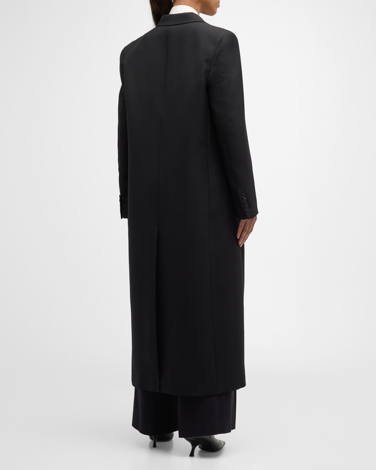 THE ROW Cassiopea Single-Breasted Long Coat | Neiman Marcus