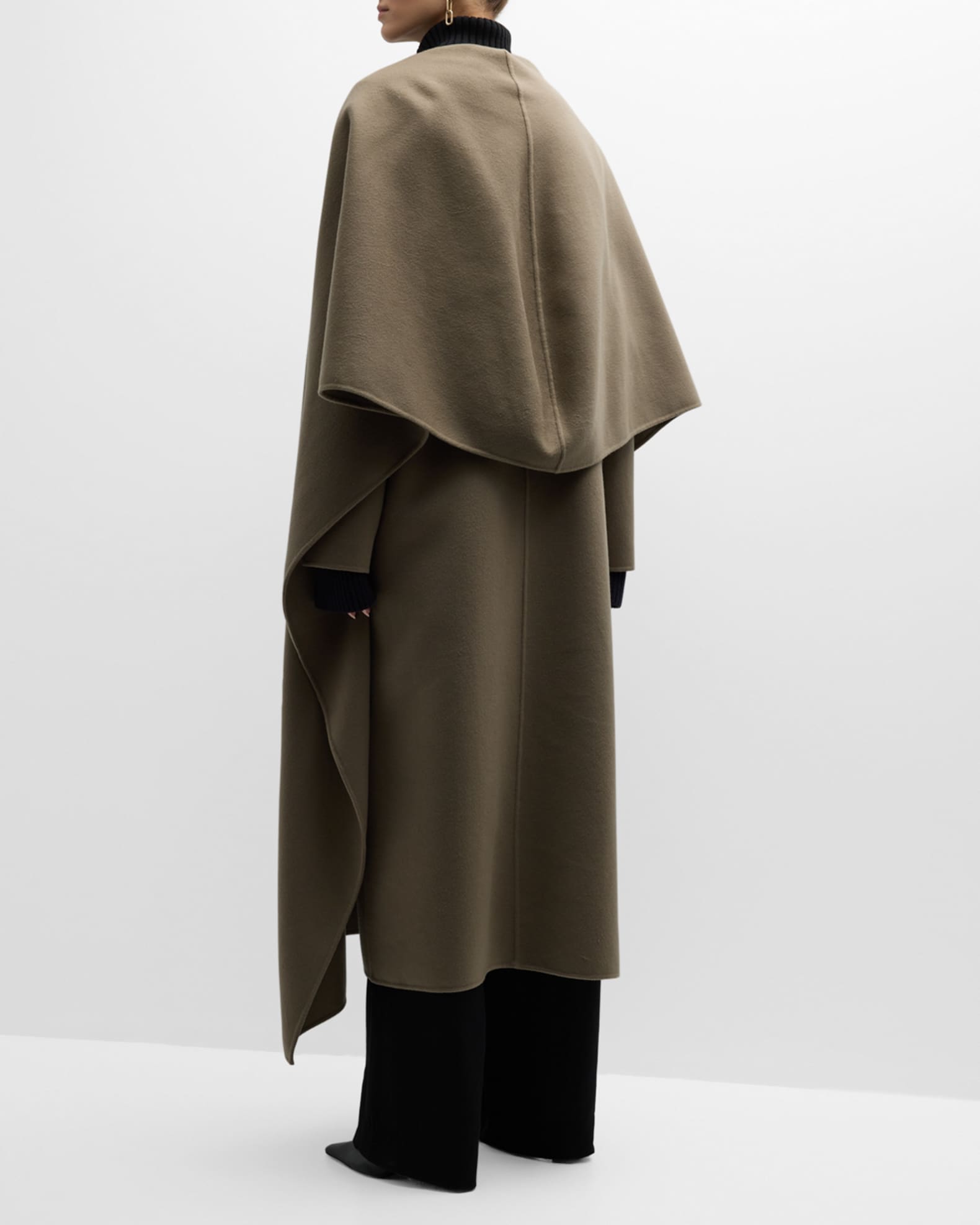 THE ROW Adia Cashmere Cape Overcoat | Neiman Marcus
