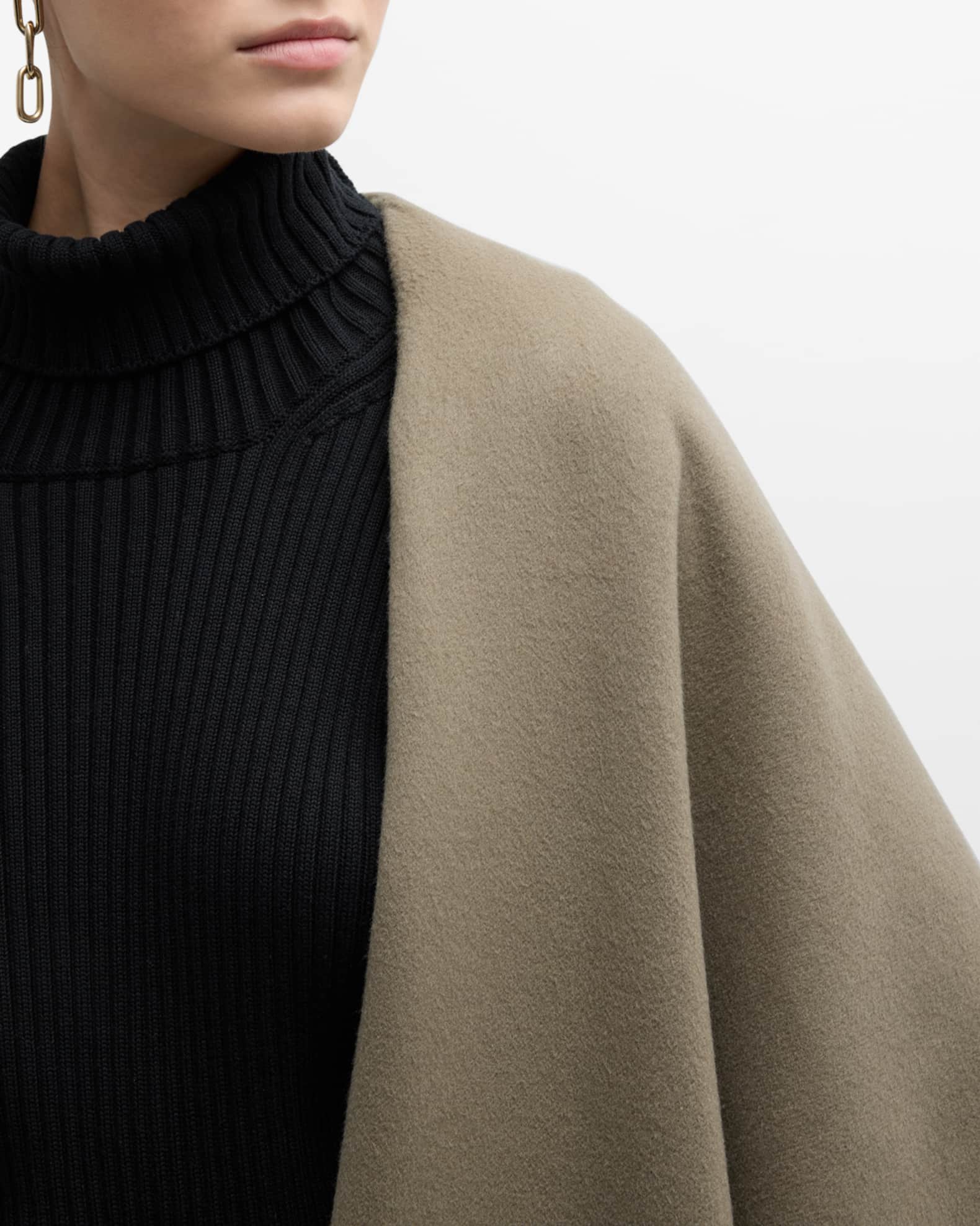 THE ROW Adia Cashmere Cape Overcoat | Neiman Marcus