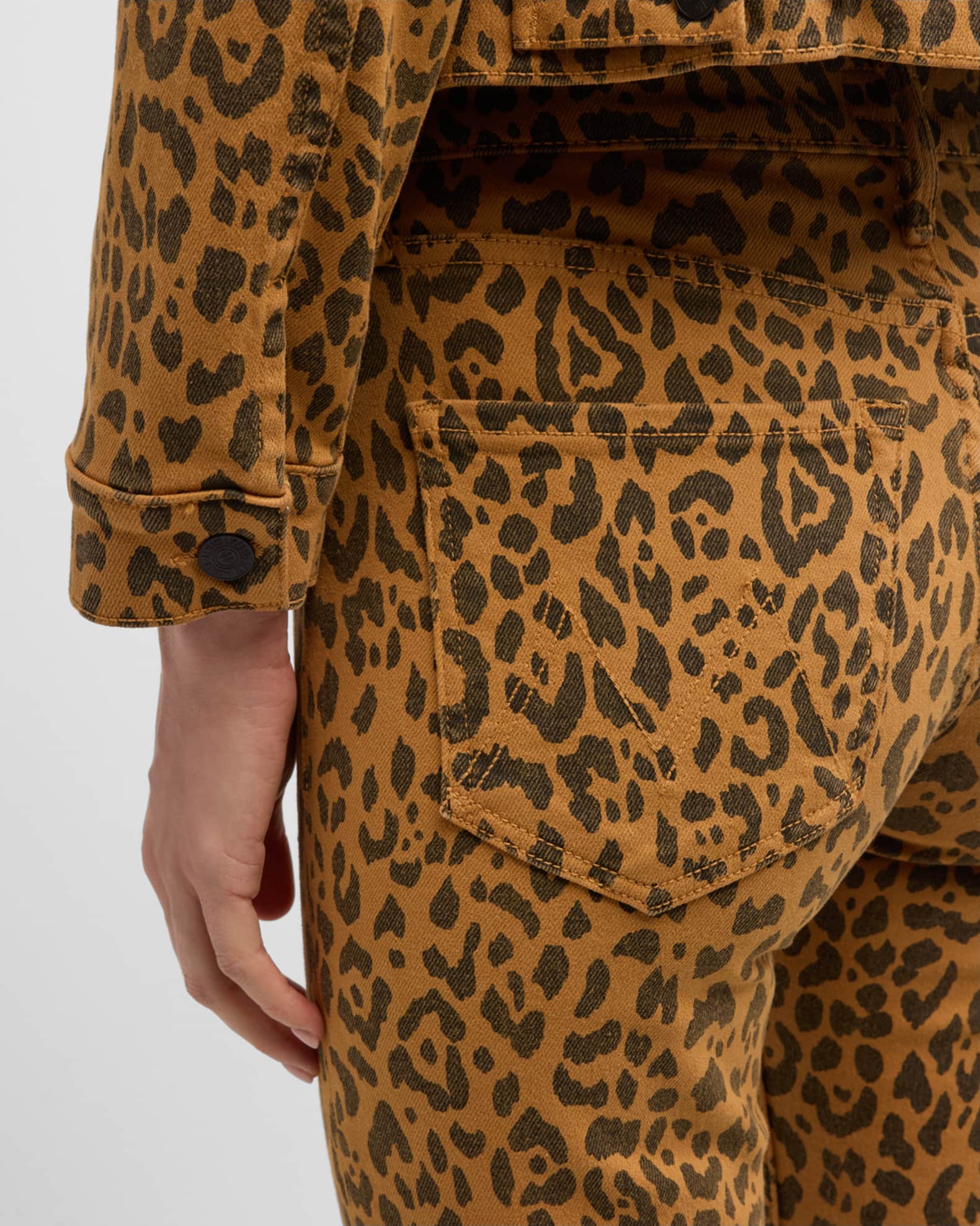 MOTHER The Mid Rise Rider Ankle Leopard Jeans | Neiman Marcus