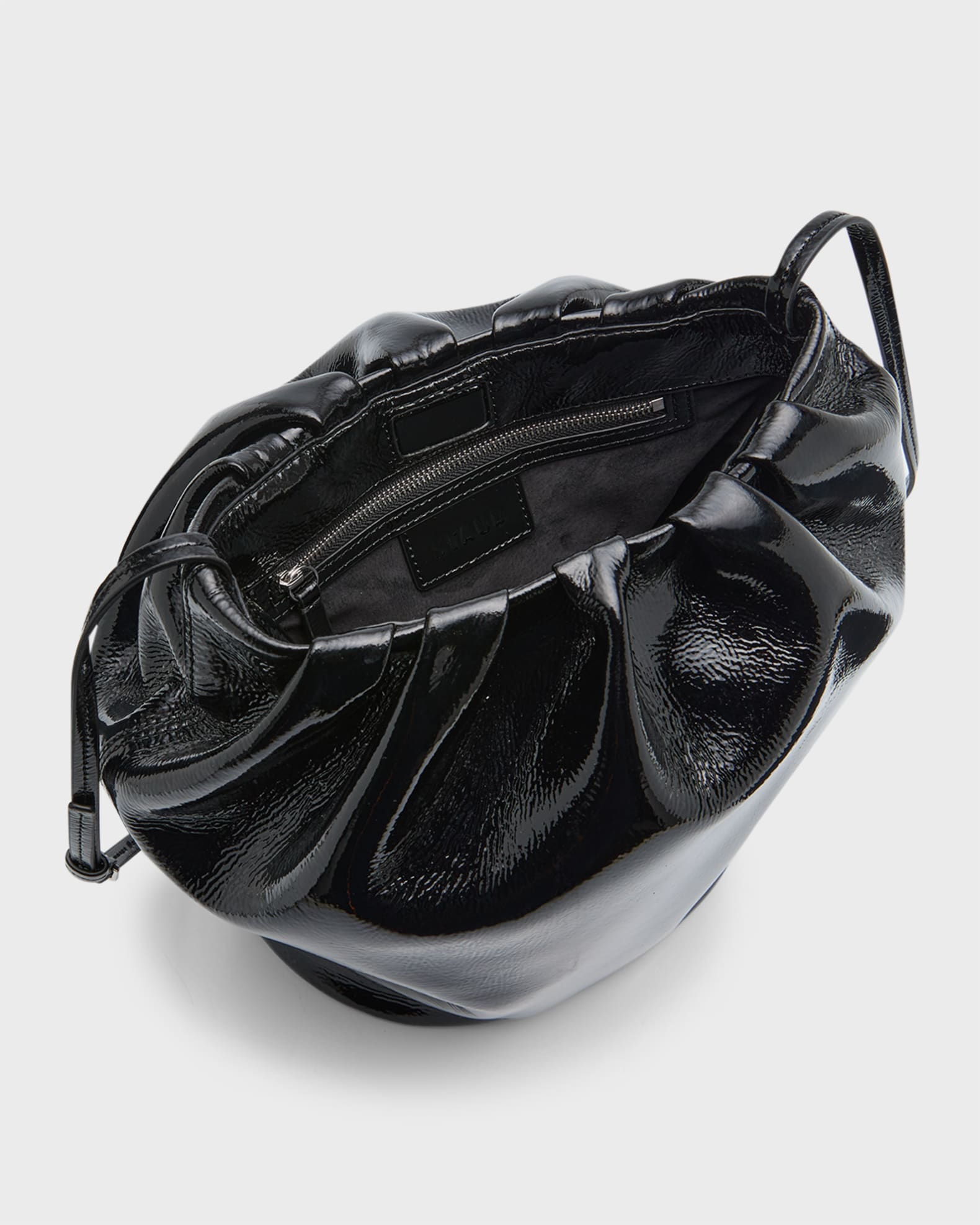 Staud Valentina Patent Leather Bucket Bag | Neiman Marcus
