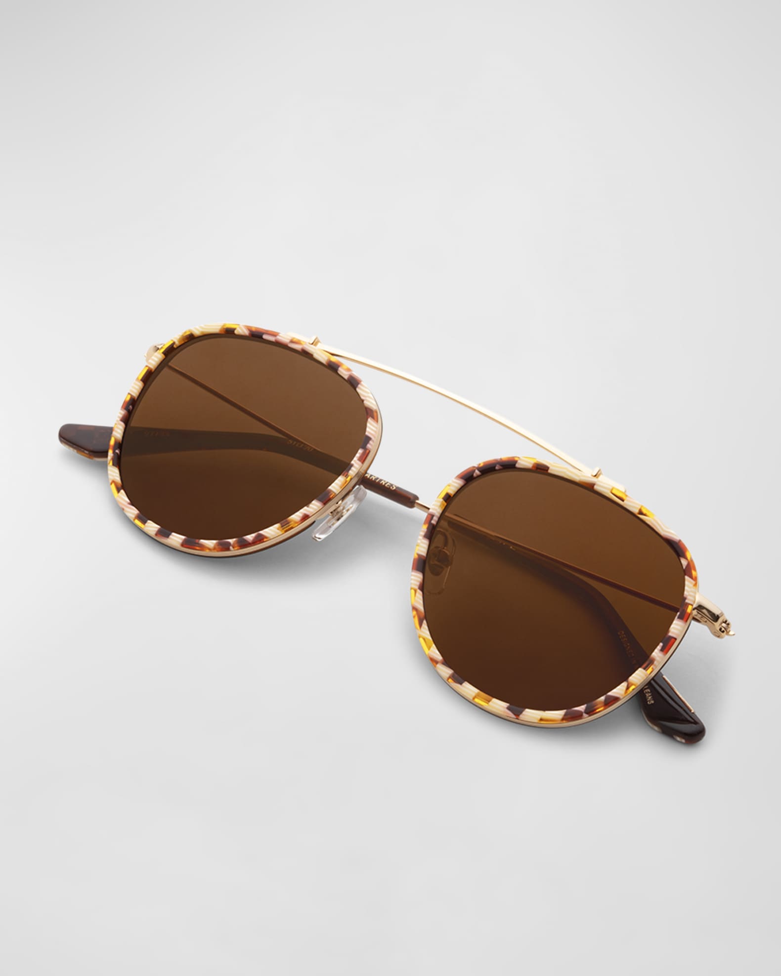 KREWE Chartres Titanium & Acetate Aviator Sunglasses | Neiman Marcus