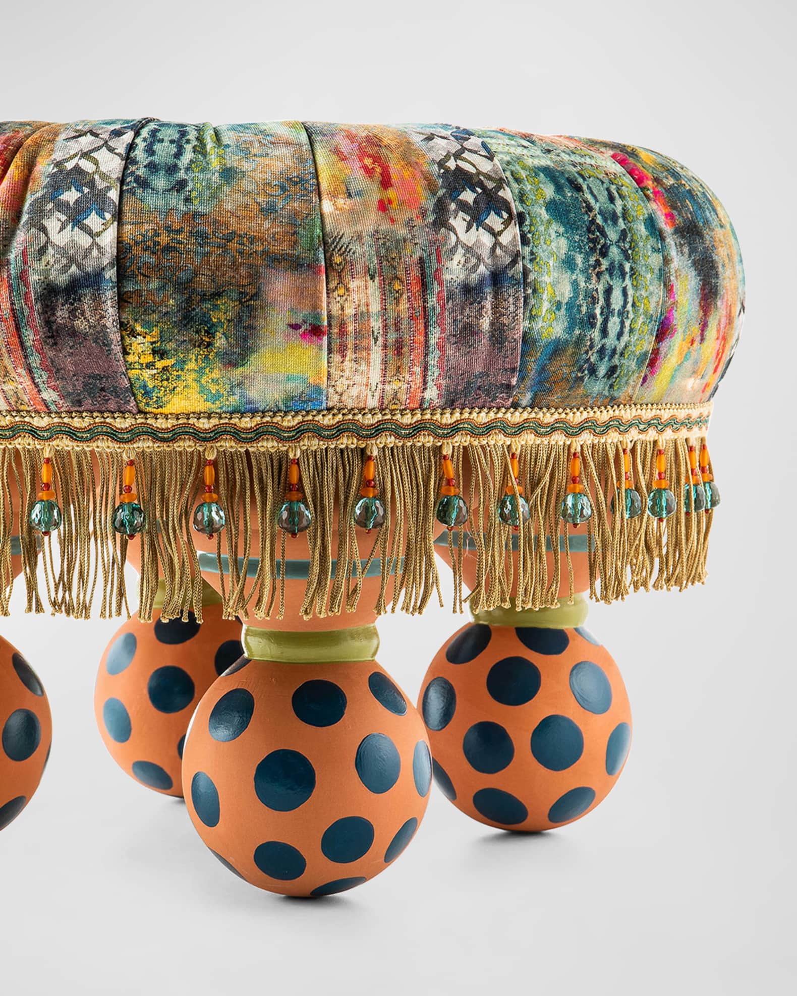 MacKenzie-Childs Mosaic Tuffet | Neiman Marcus