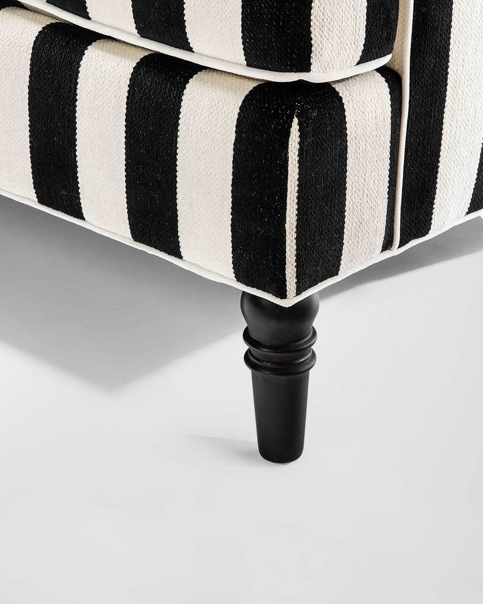 MacKenzie-Childs Marquee Stripe 2-Piece Right Arm Chaise Sectional ...