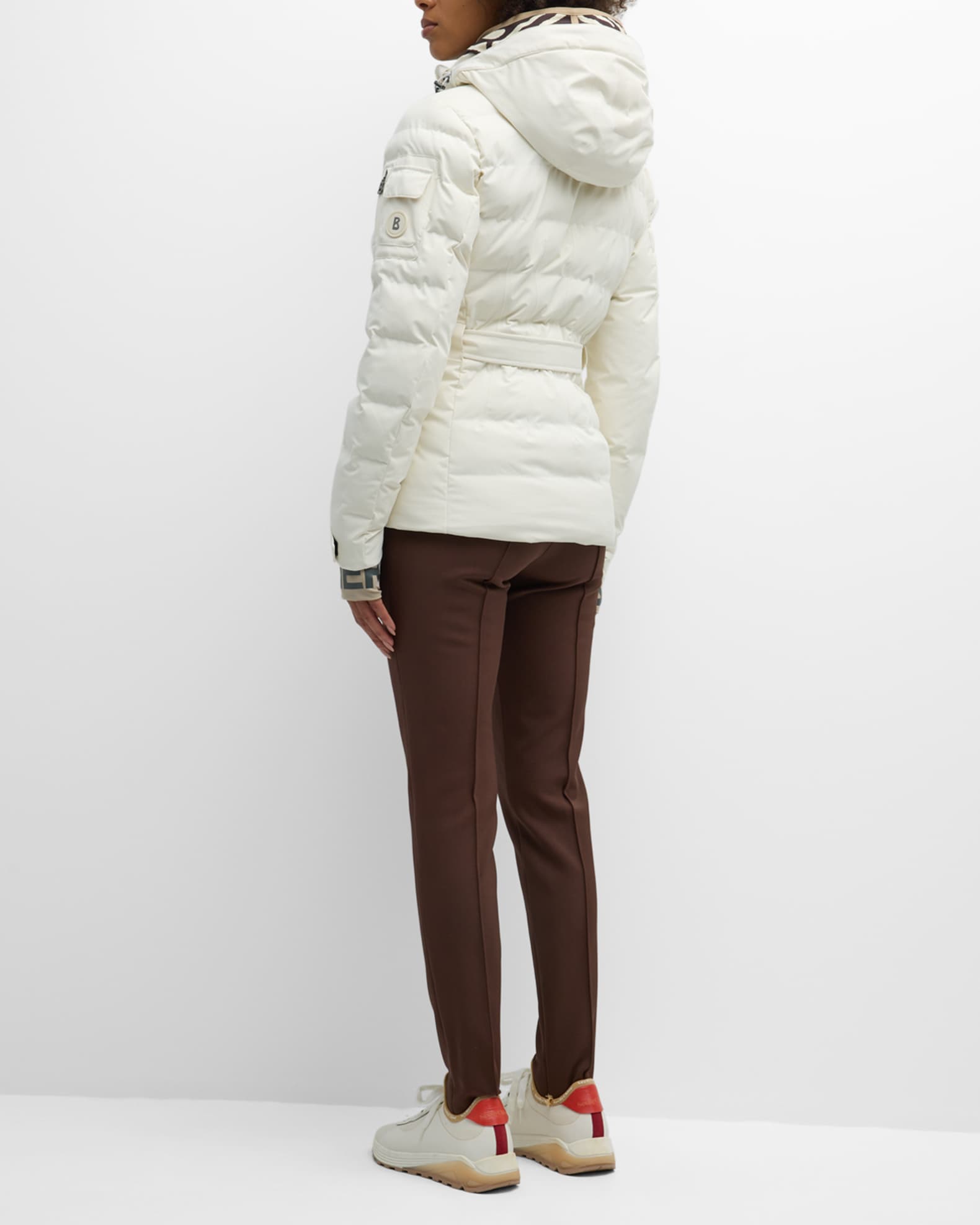 Bogner Ellya Layered Puffer Jacket with Belt | Neiman Marcus