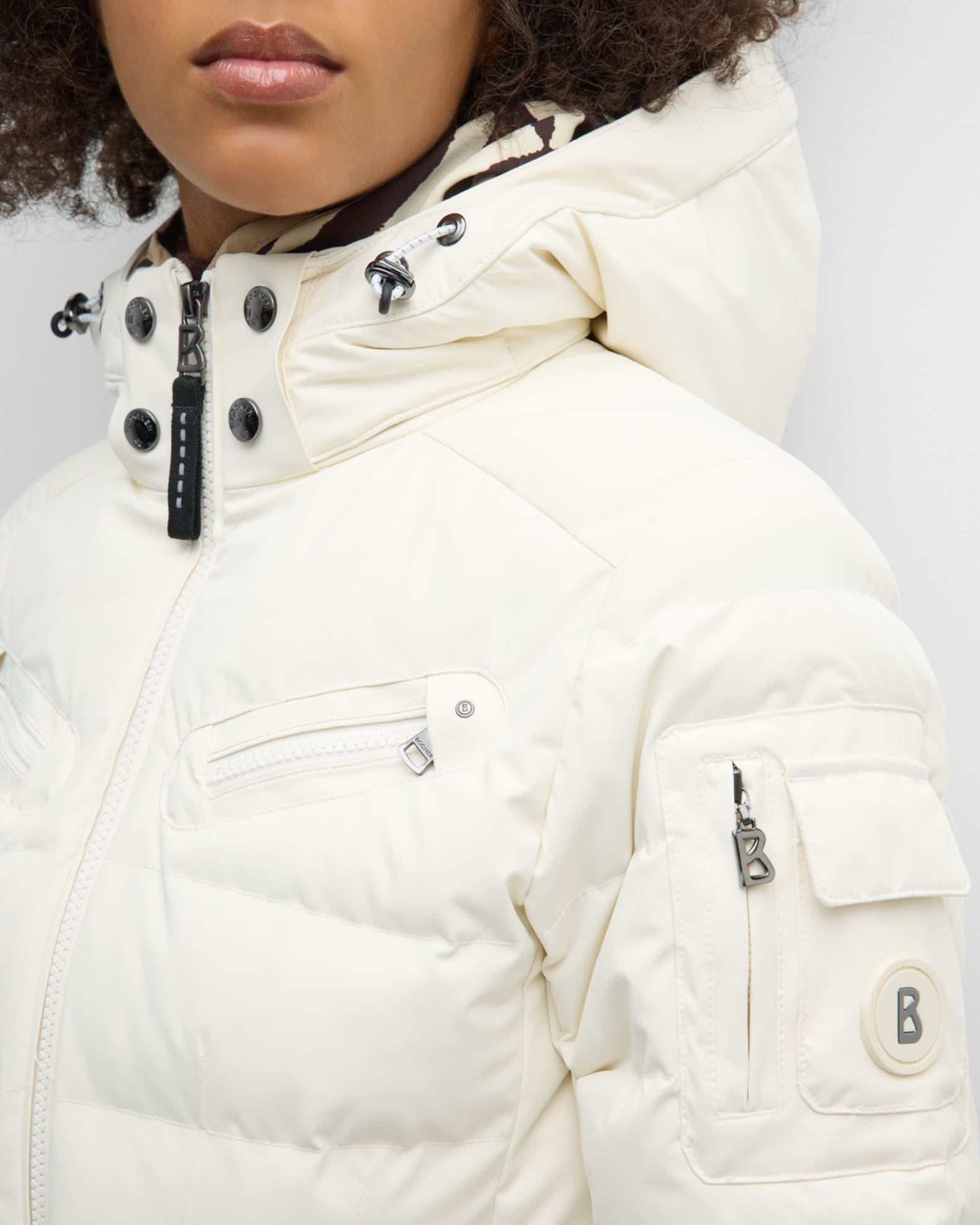Bogner Ellya Layered Puffer Jacket with Belt | Neiman Marcus