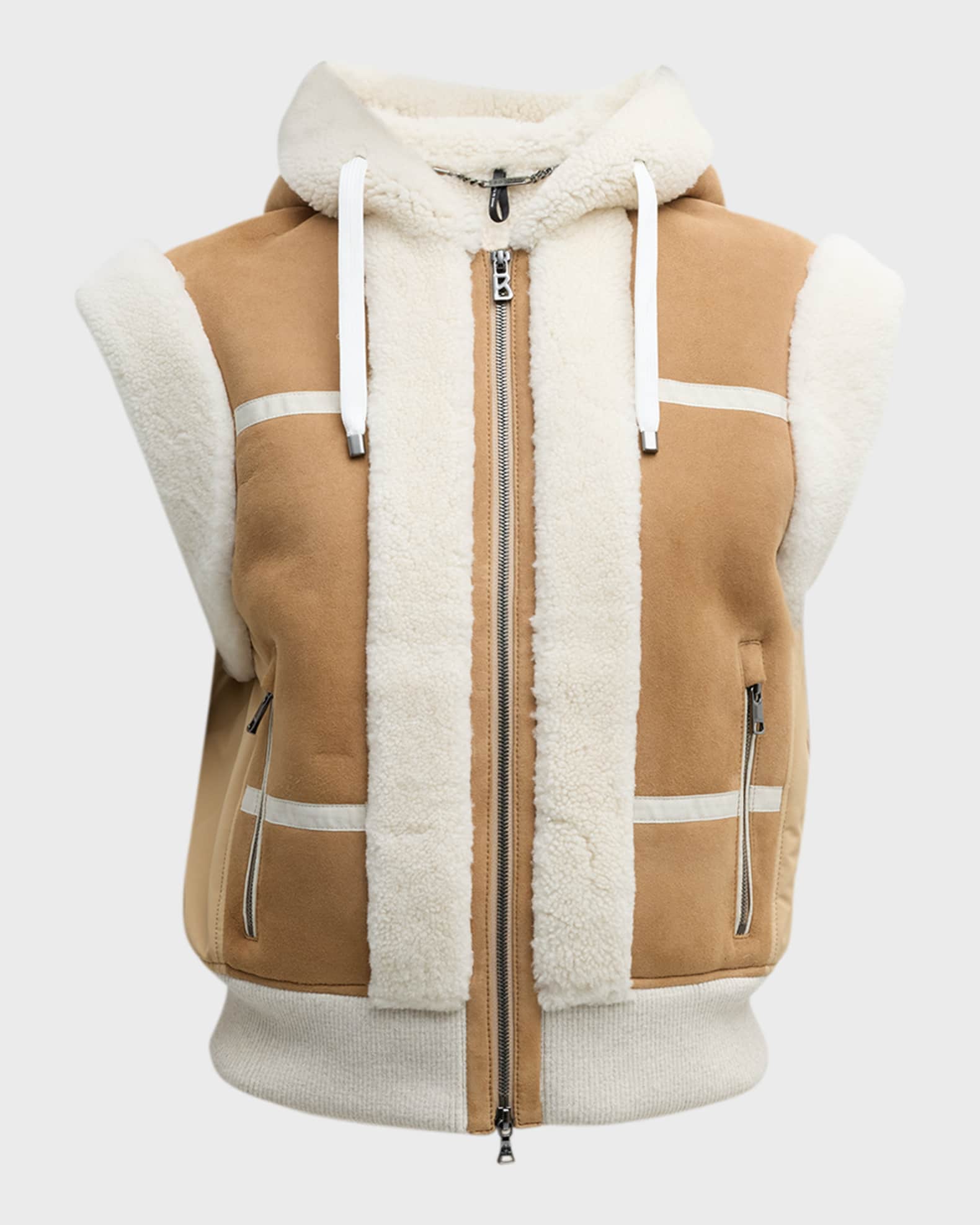 Bogner Feli Suede Vest with Shearling Trim | Neiman Marcus