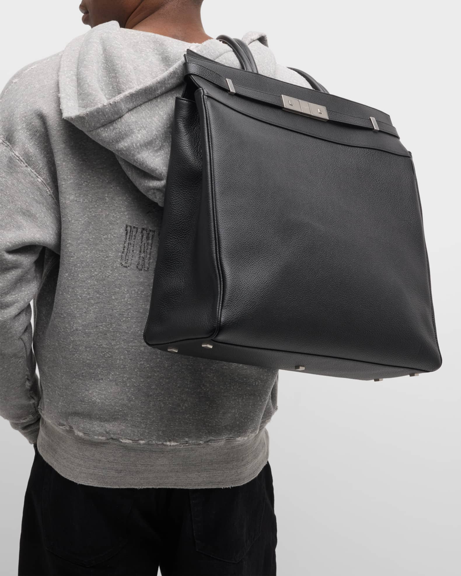 Saint Laurent Men's Manhattan North-South Tote Bag | Neiman Marcus