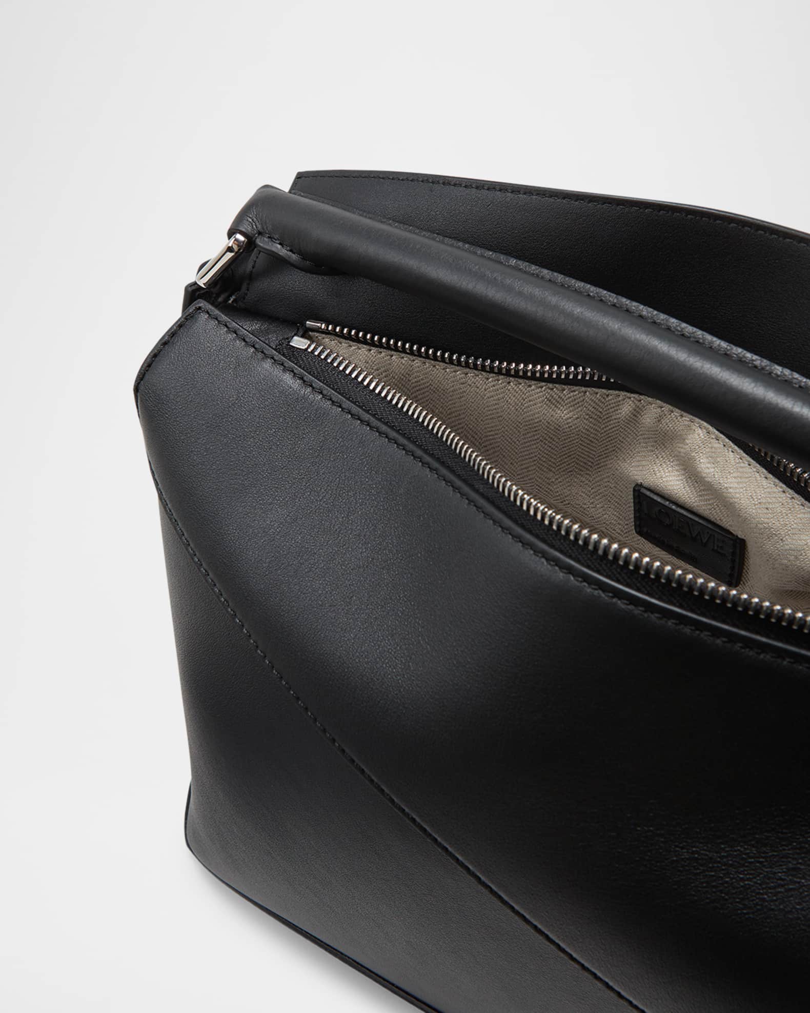 Loewe Puzzle Edge Medium Top-Handle Bag in Grained Leather | Neiman Marcus