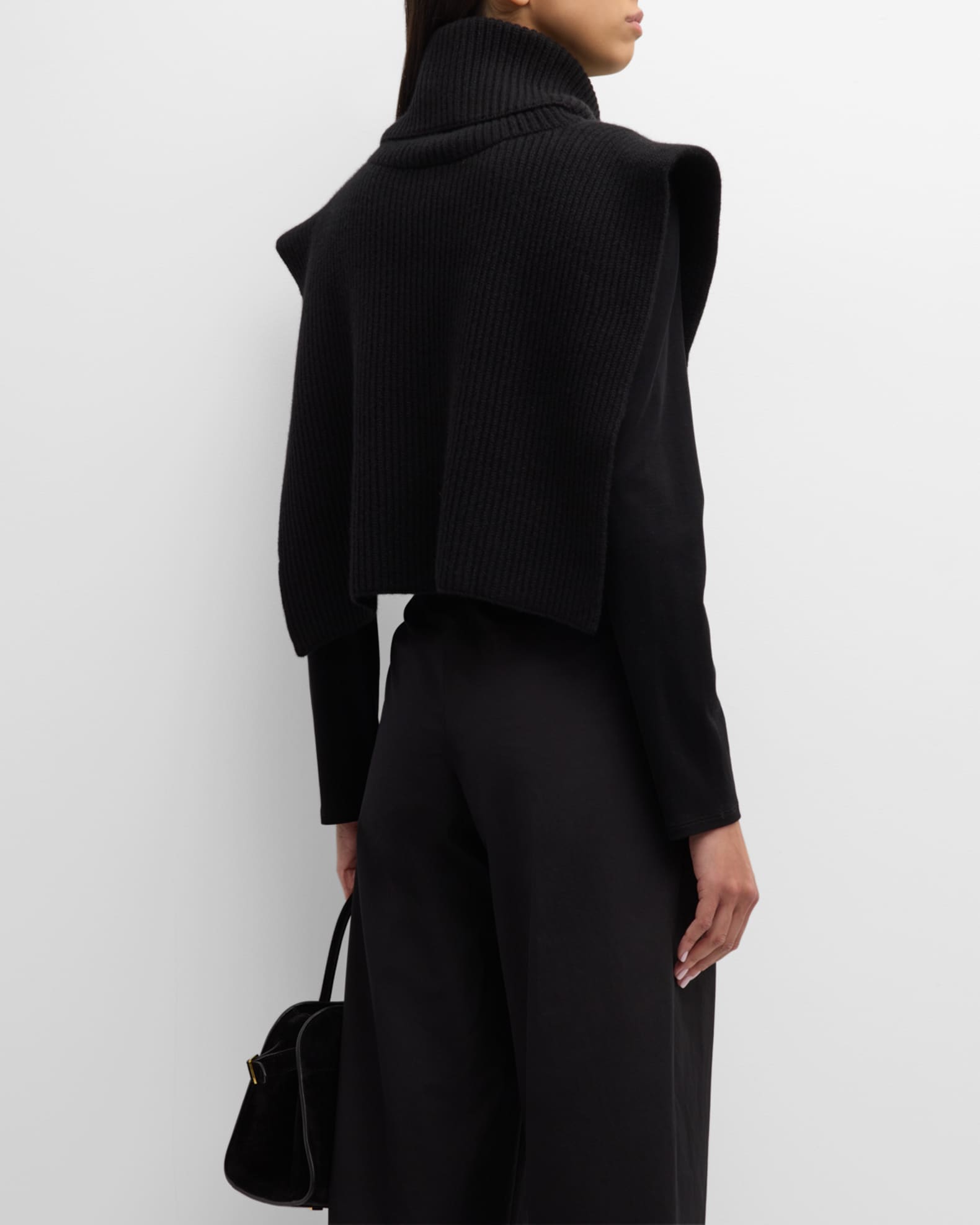 THE ROW Eppie Cashmere Rib Turtleneck Collar | Neiman Marcus
