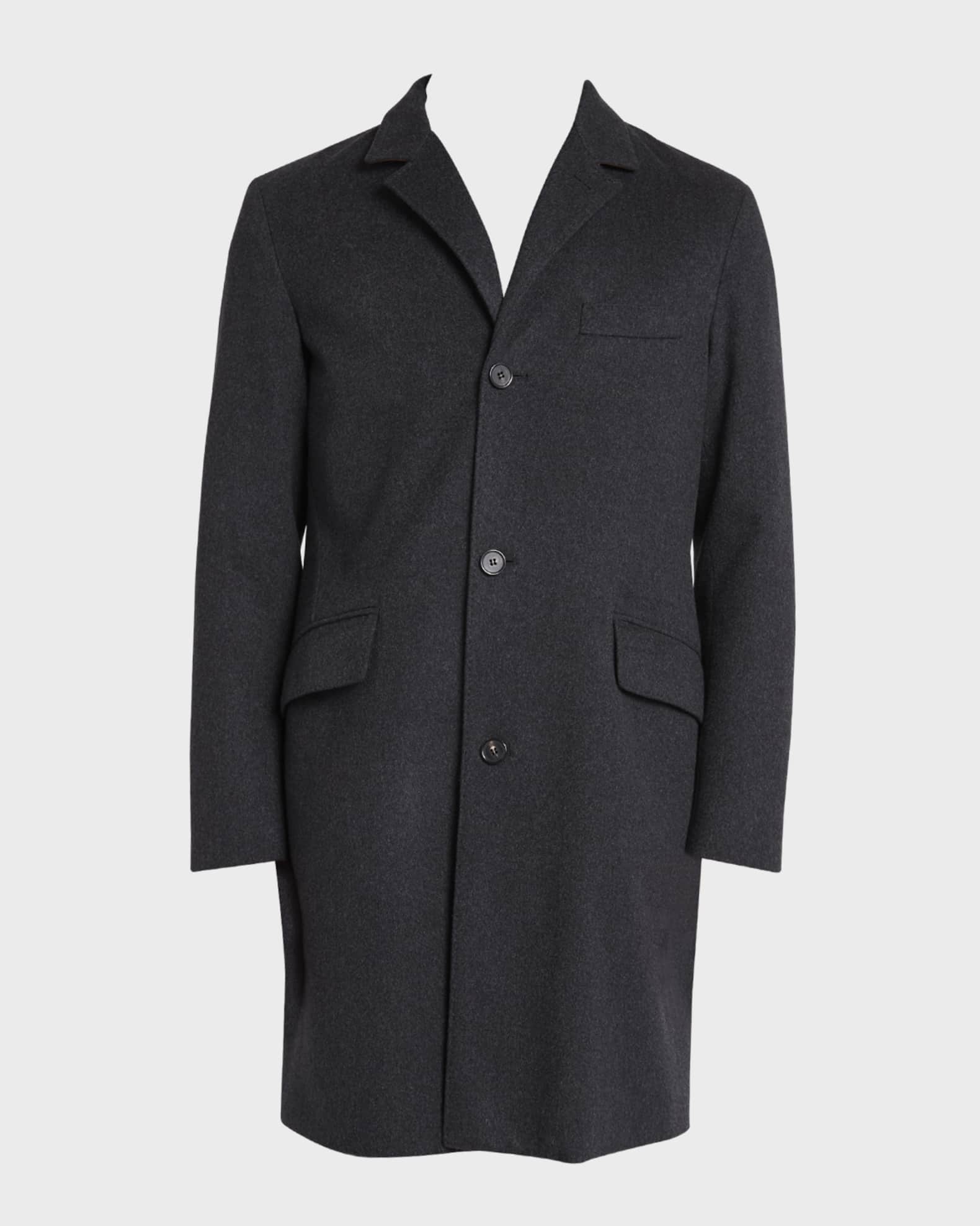 Loro Piana Men's Martingala Cashmere Overcoat with Inset Zip | Neiman ...