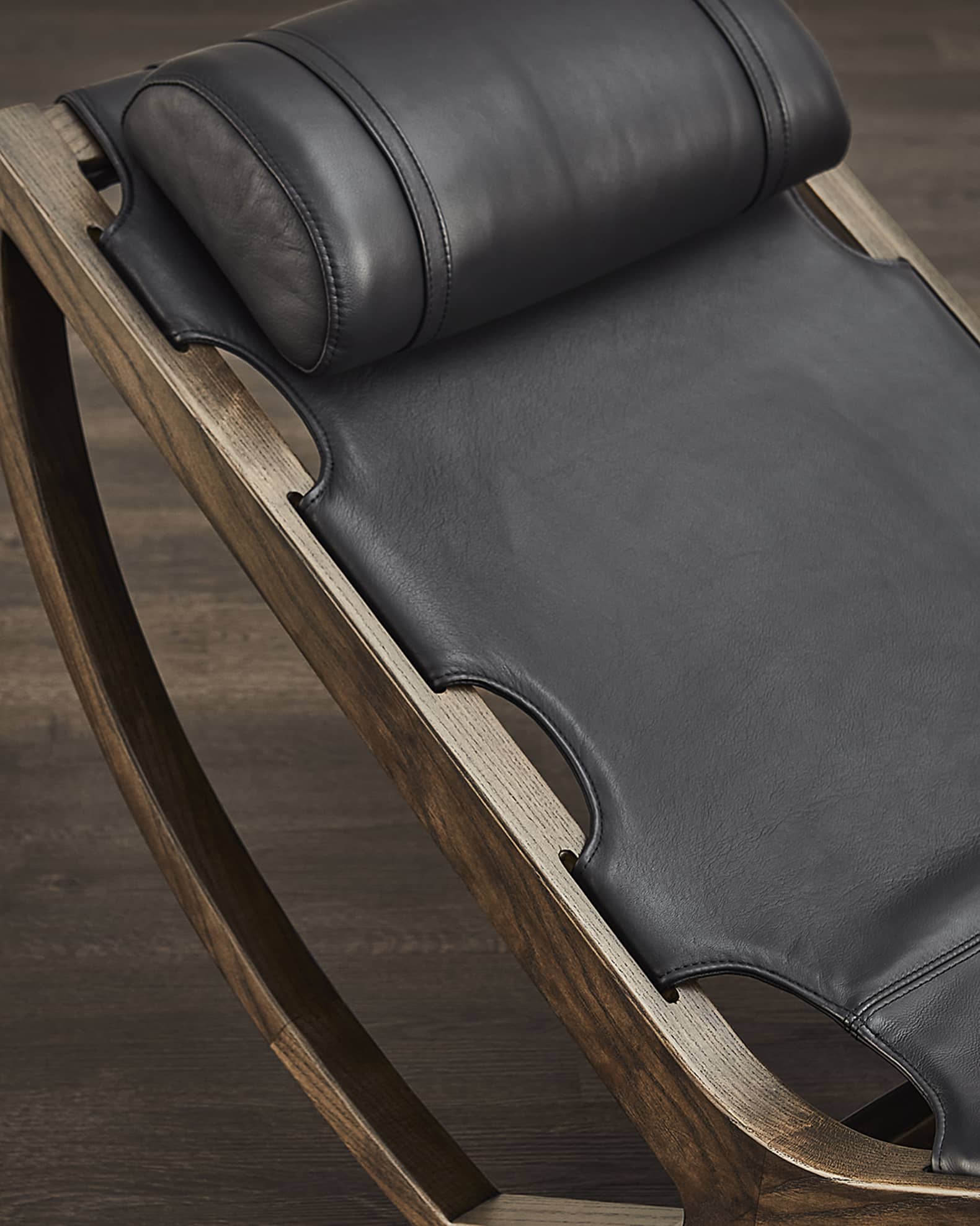 Four Hands Tarelton Zero-Gravity Leather Chaise | Neiman Marcus