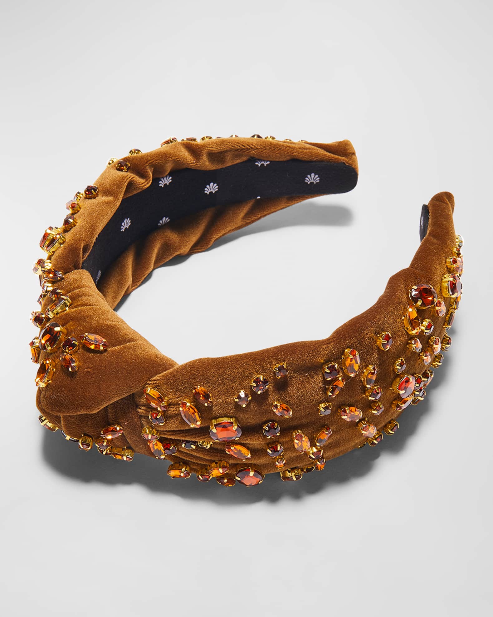 Lele Sadoughi Embellished Velvet Headband | Neiman Marcus