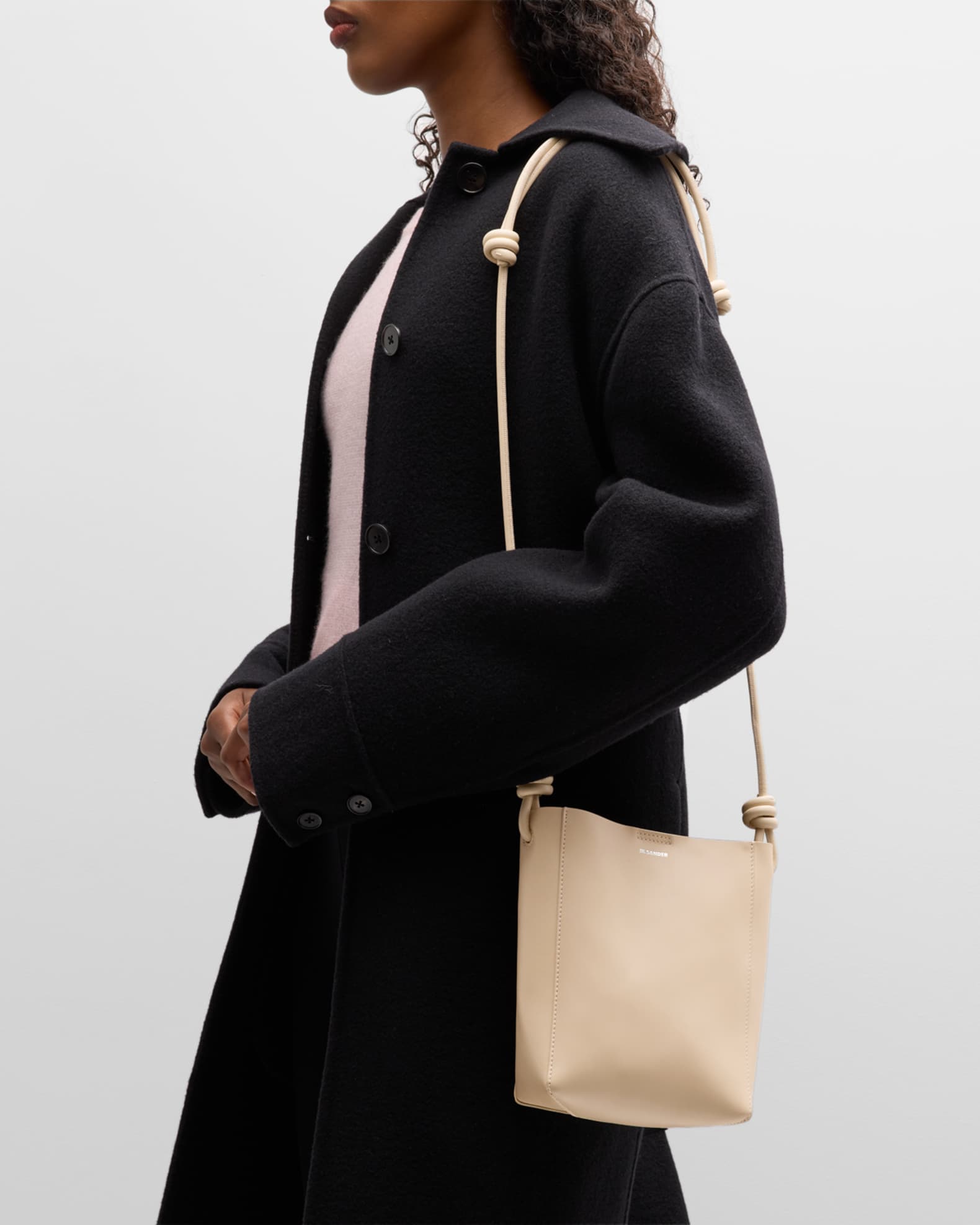 Jil Sander Giro Knot Leather Crossbody Bag | Neiman Marcus