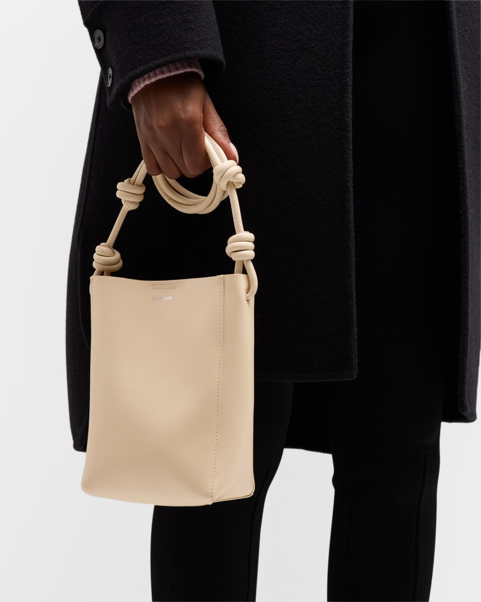 Jil Sander Giro Knot Leather Crossbody Bag | Neiman Marcus
