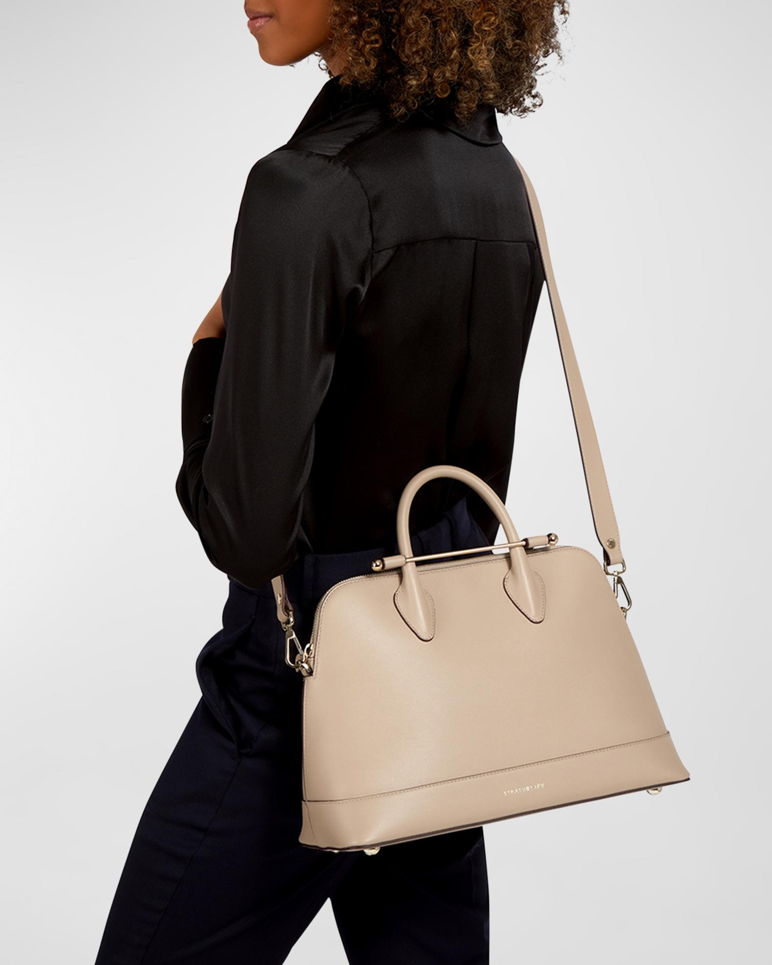 STRATHBERRY Dome Midi Leather Crossbody Bag | Neiman Marcus