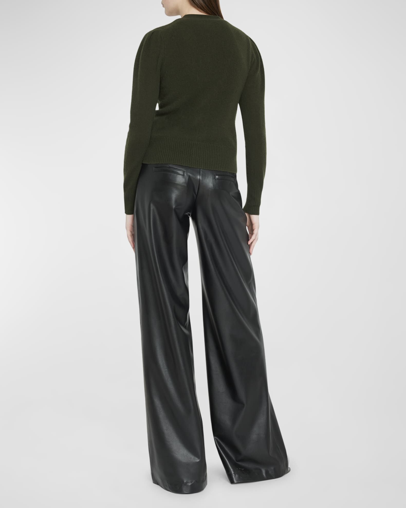Veronica Beard Rennert Wide-Leg Vegan Leather Pants | Neiman Marcus