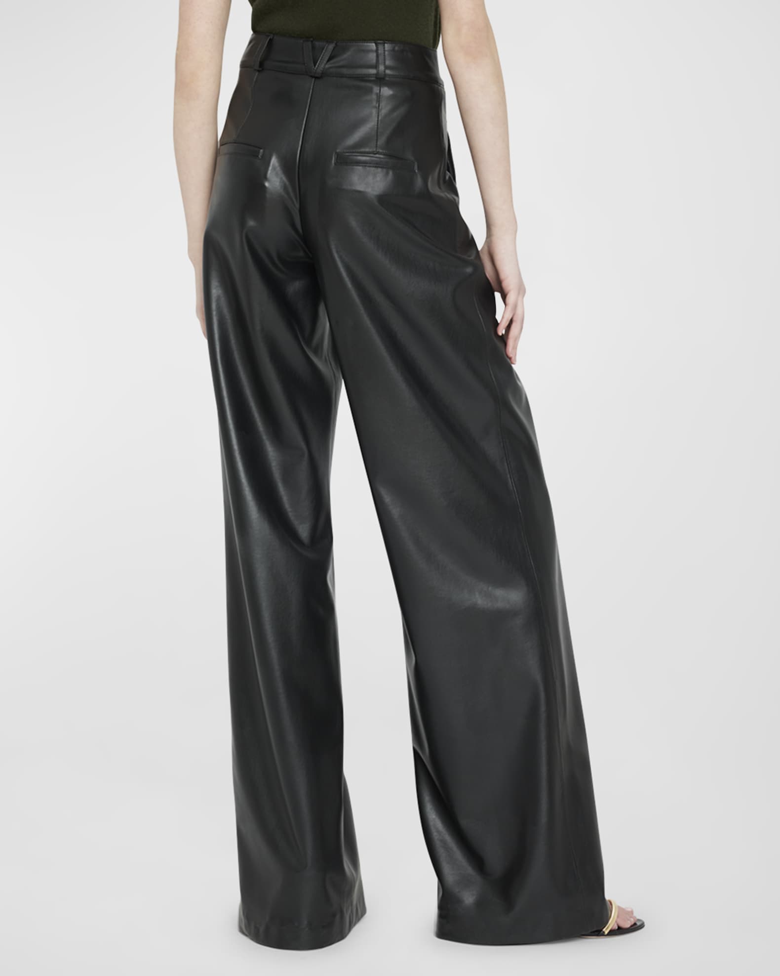 Veronica Beard Rennert Wide-Leg Vegan Leather Pants | Neiman Marcus