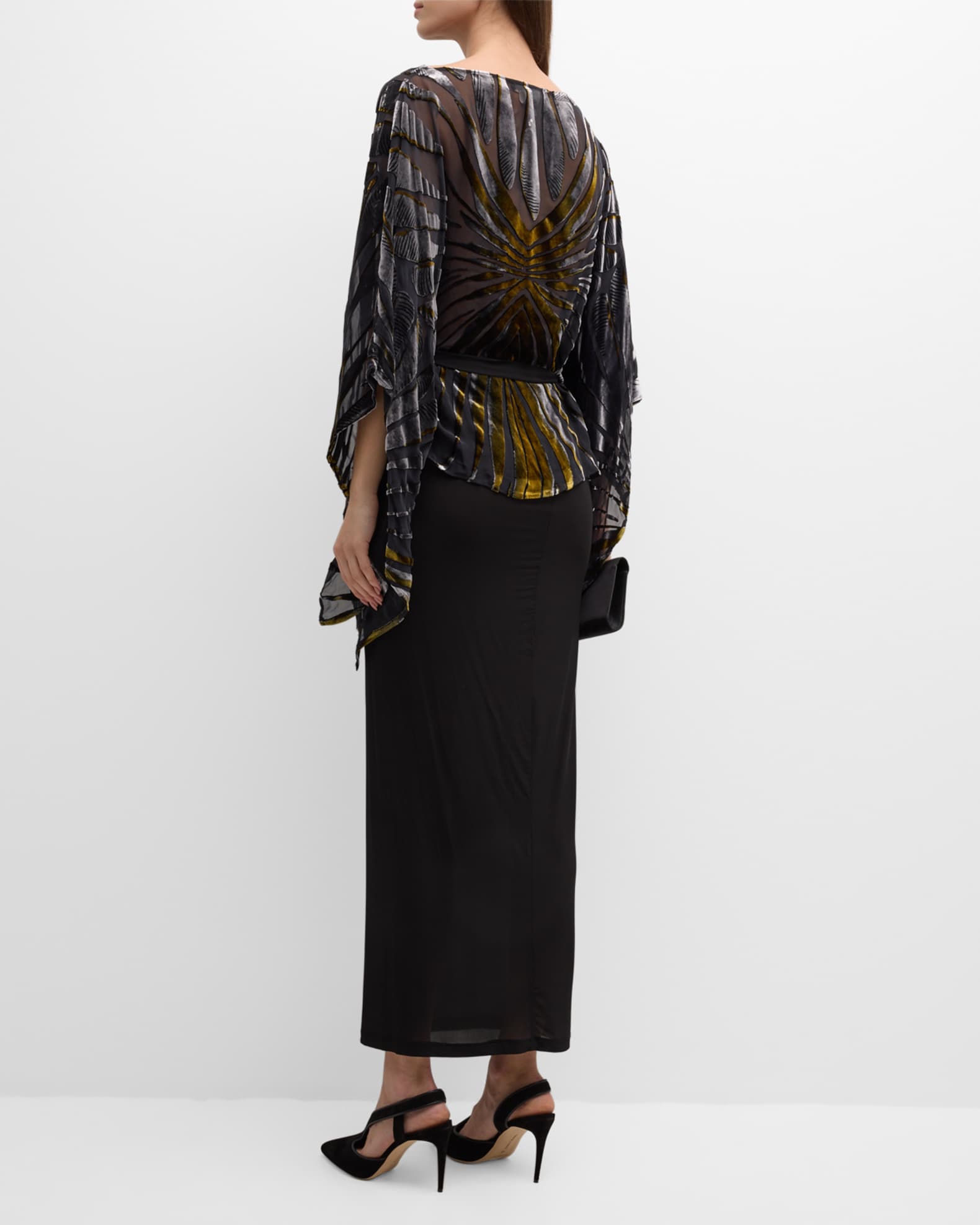 Roberto Cavalli Velvet Burnout Handkerchief Shirt | Neiman Marcus