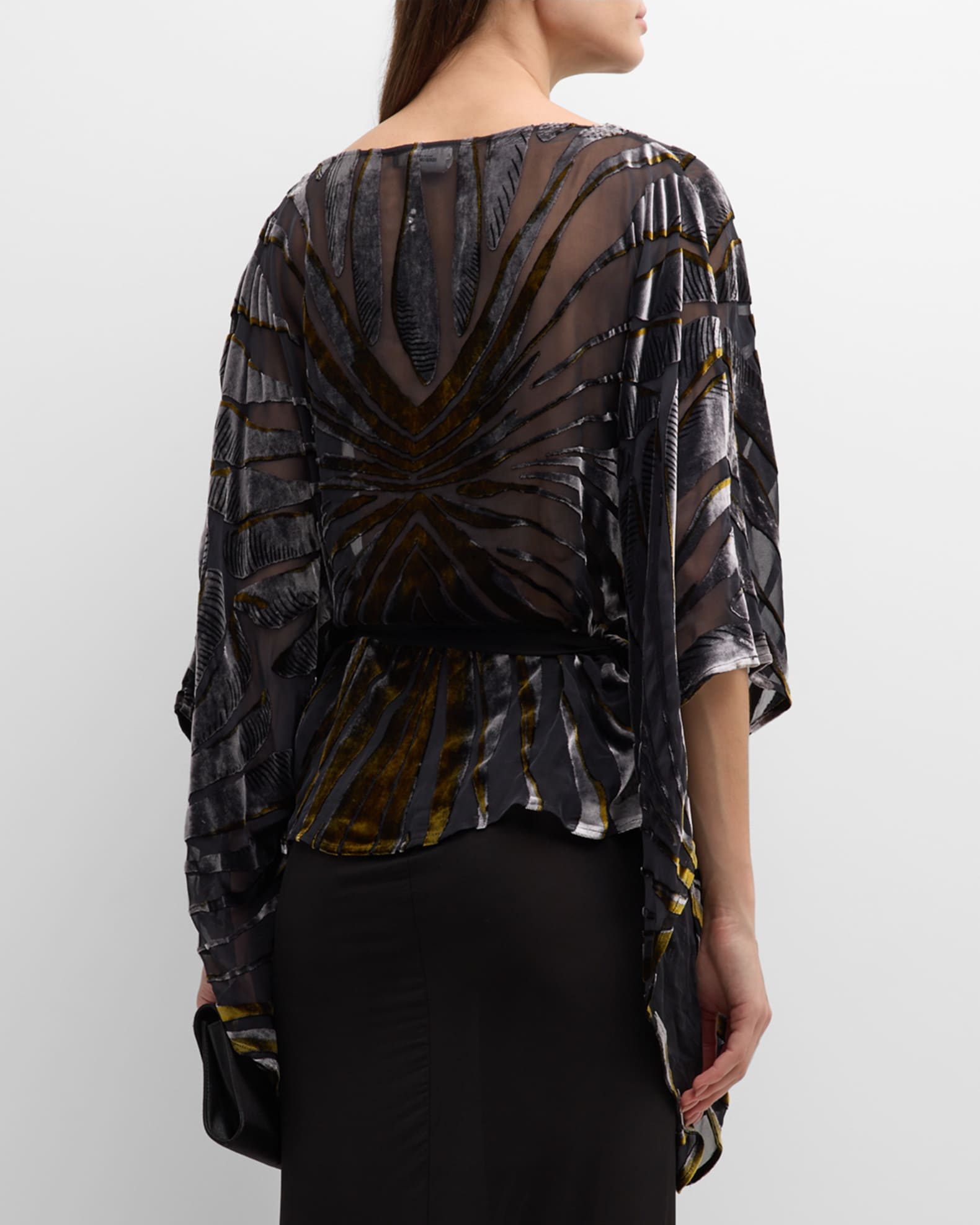 Roberto Cavalli Velvet Burnout Handkerchief Shirt | Neiman Marcus