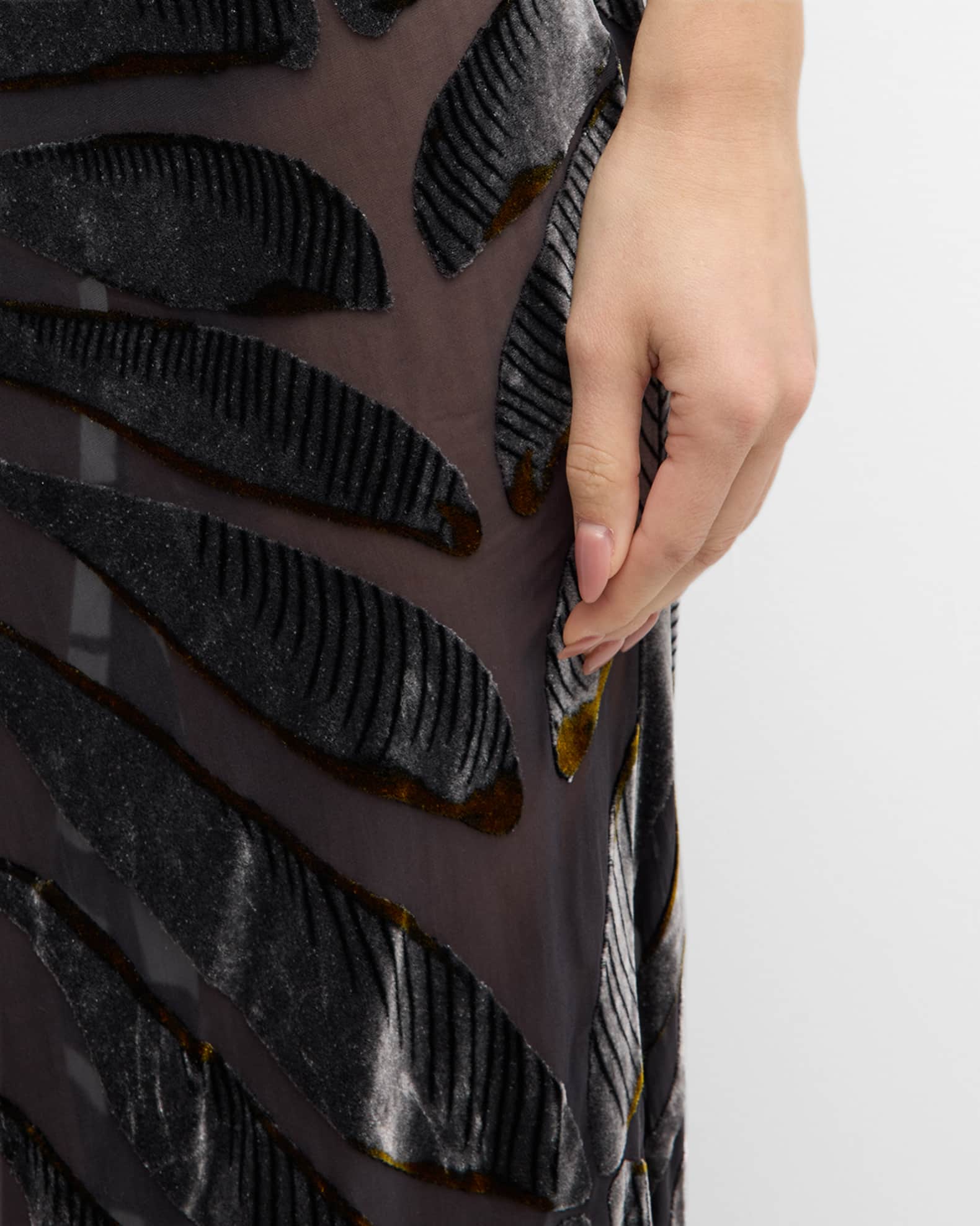 Roberto Cavalli Burnout Velvet Backless Sleeveless Maxi Dress | Neiman ...