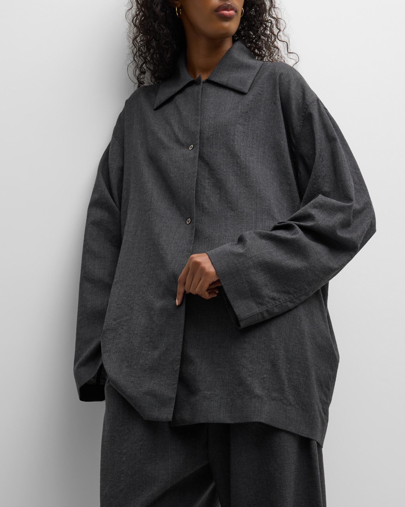 THE ROW Rigel Oversized Poplin Shirt | Neiman Marcus