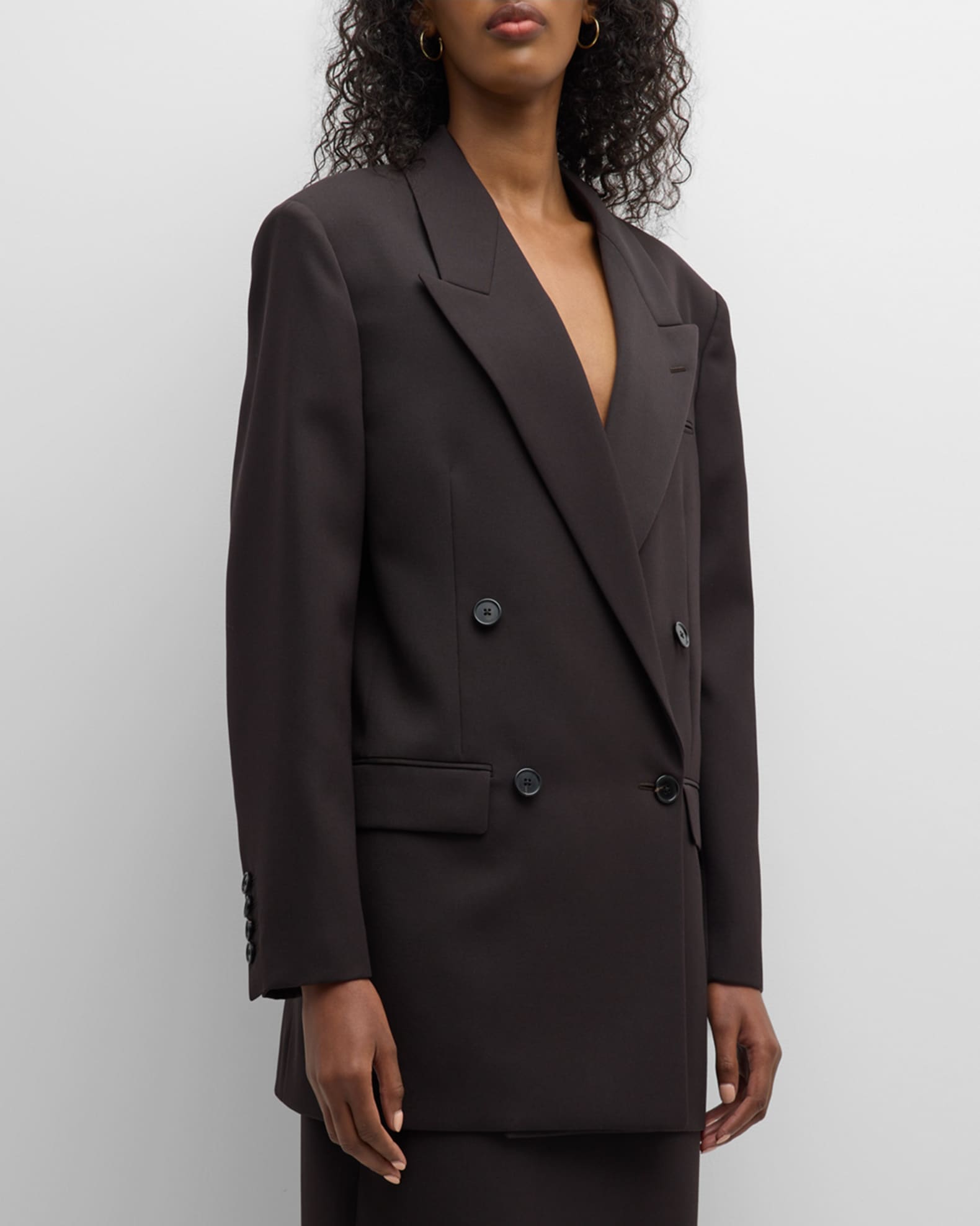 THE ROW Myriam Double-Breasted Wool Blazer | Neiman Marcus