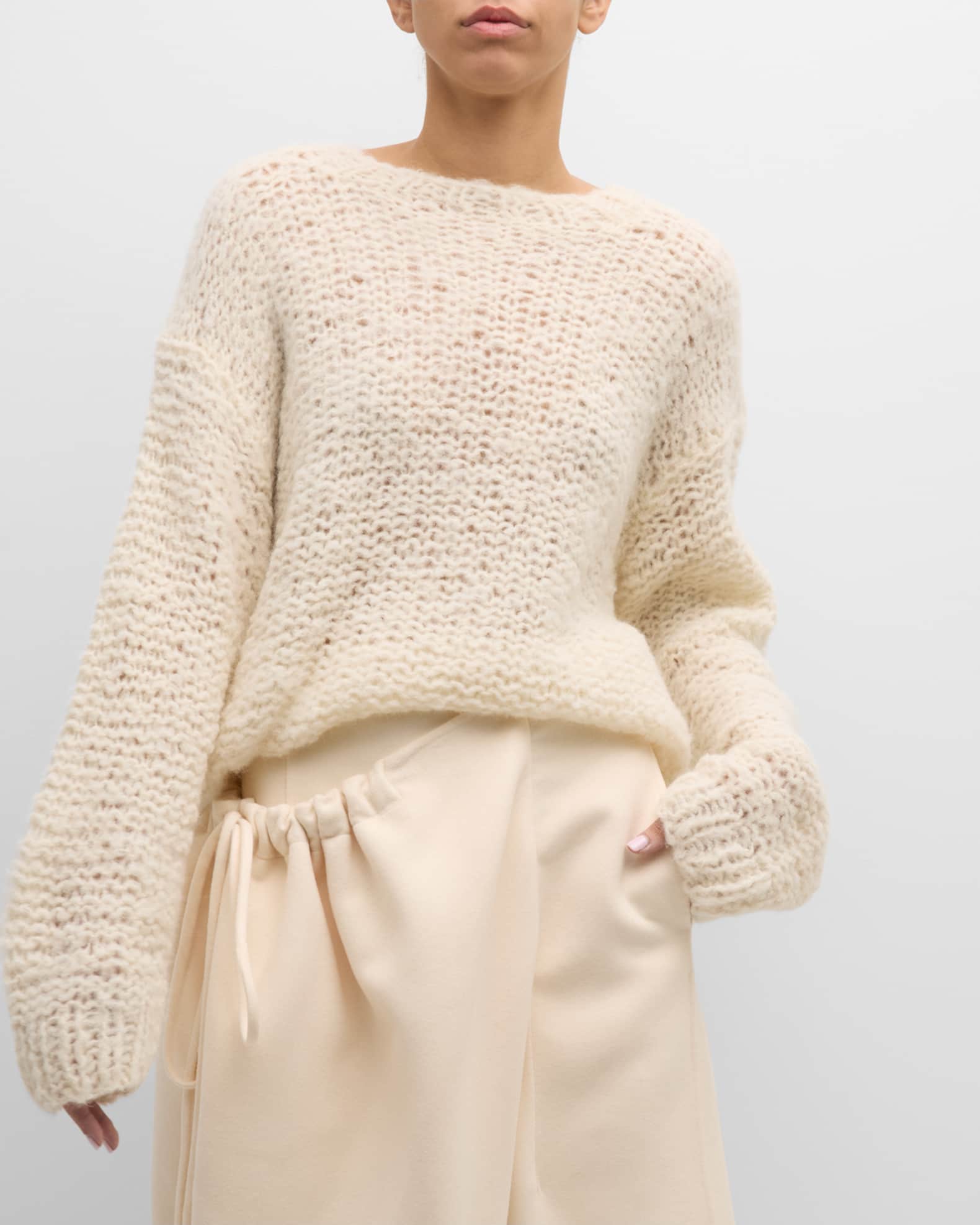 THE ROW Eryna Open-Knit Sweater | Neiman Marcus