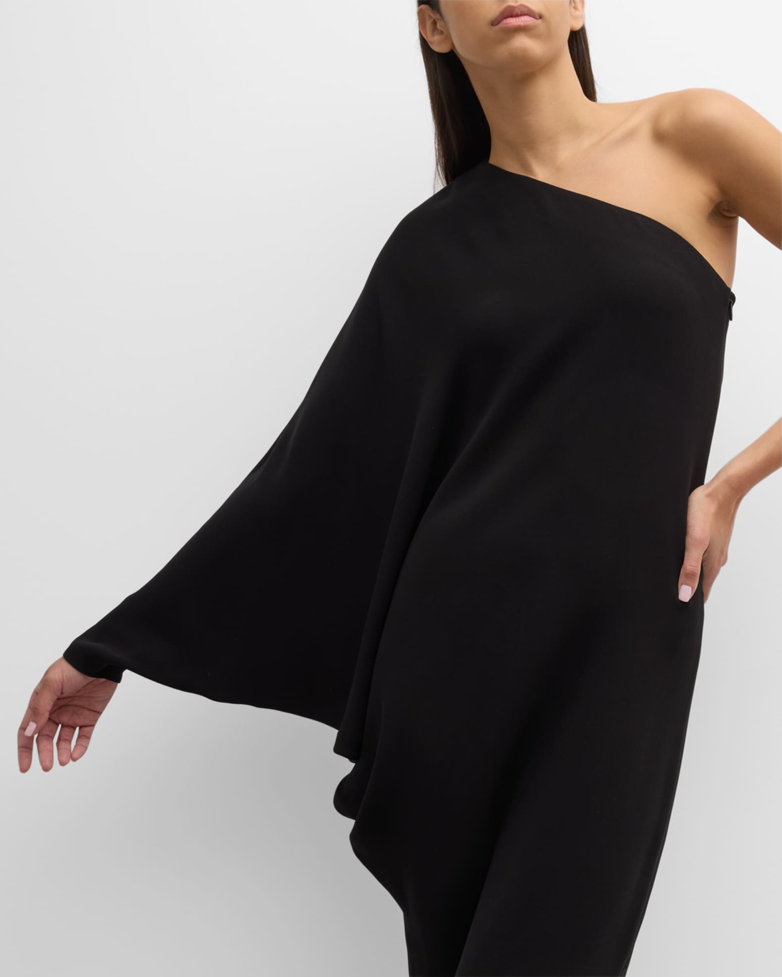 THE ROW Mono One-Shoulder Dolman-Sleeve Maxi Dress | Neiman Marcus