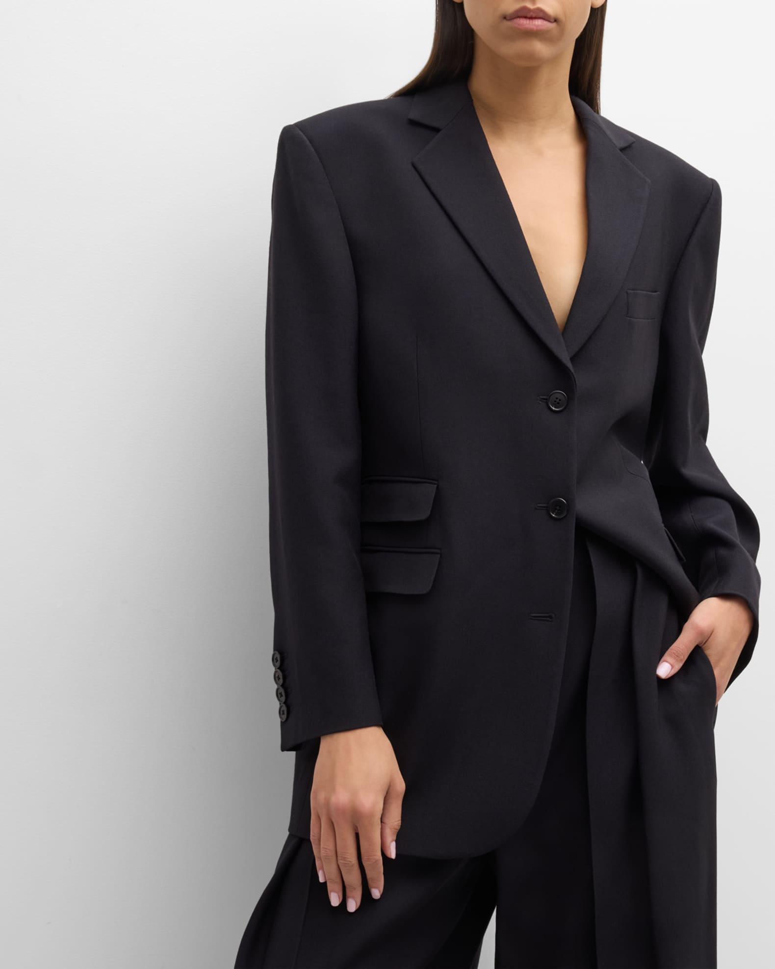 THE ROW Ule Single-Breasted Blazer Jacket | Neiman Marcus